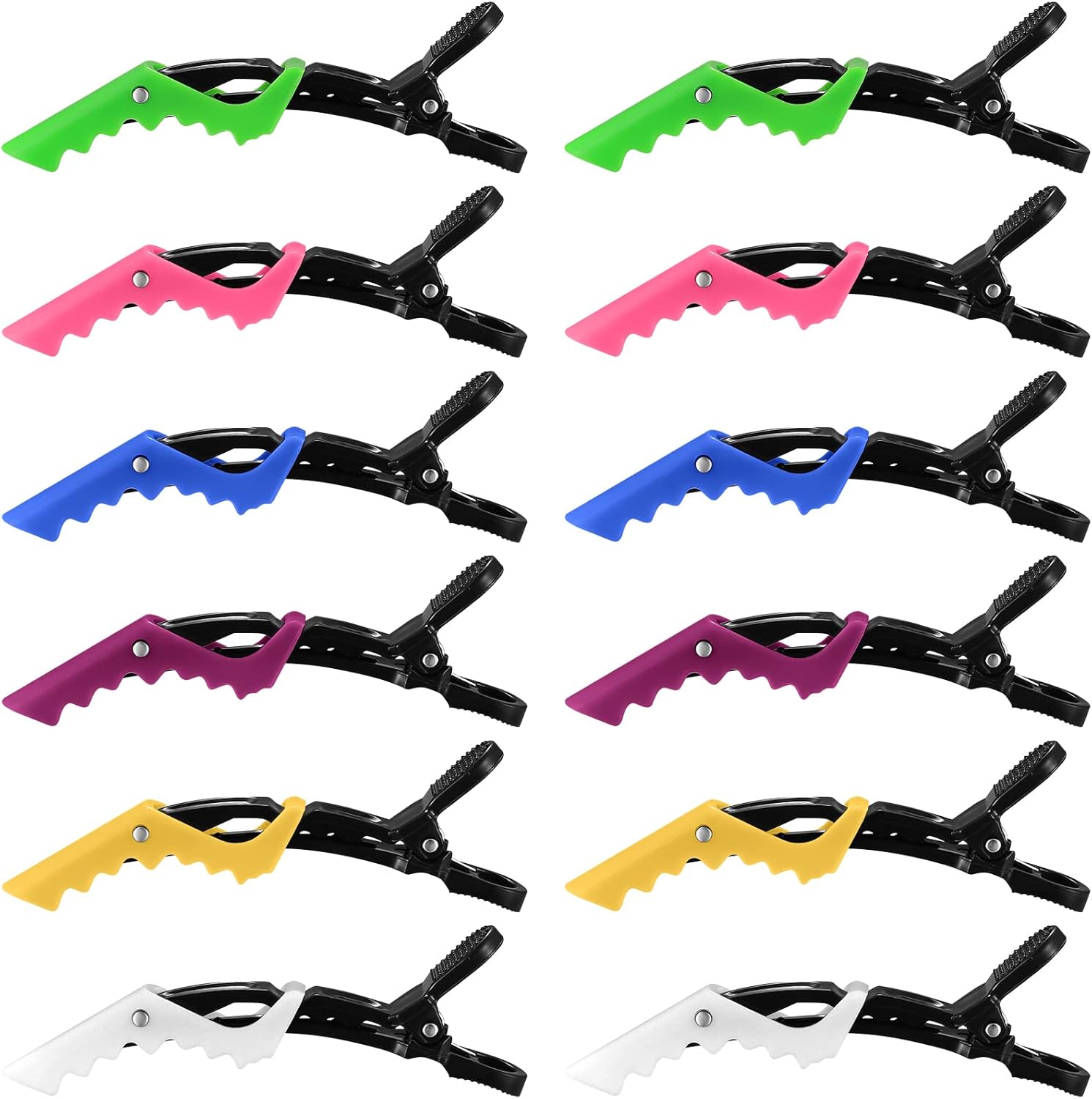 Crocodile Clips Hair, 12 Pcs Hair Sectioning Hairdressing Crocodile ...