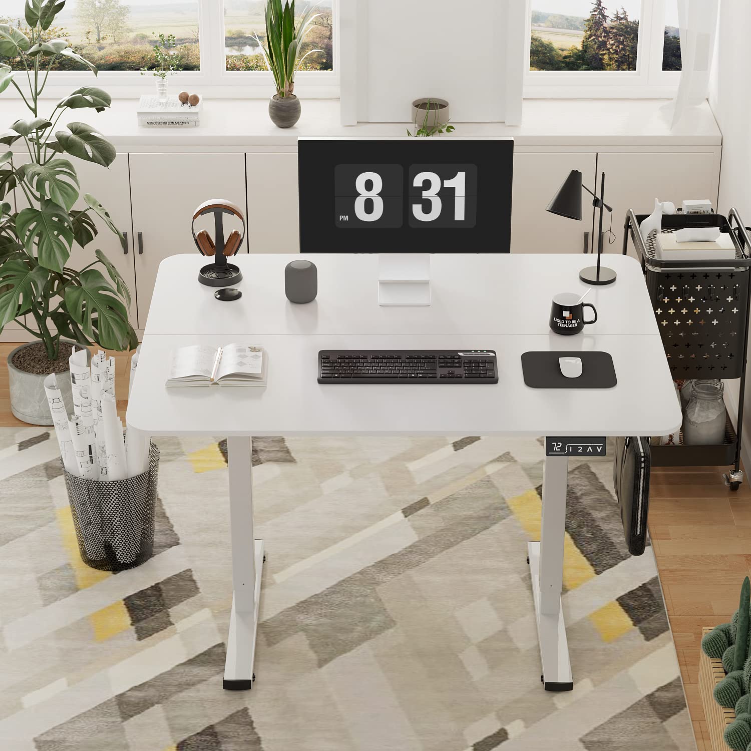 Snapklik.com : YESHOMY Height Adjustable Electric Standing Desk