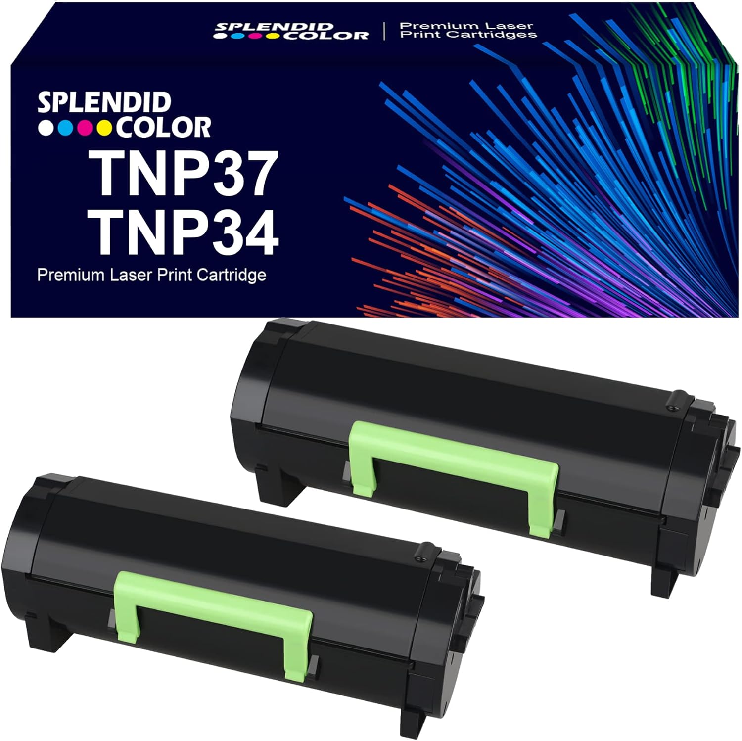 Amazon.com: SPLENDIDCOLOR Remanufactured High Yield 2BK TNP-37 TNP-34 ...