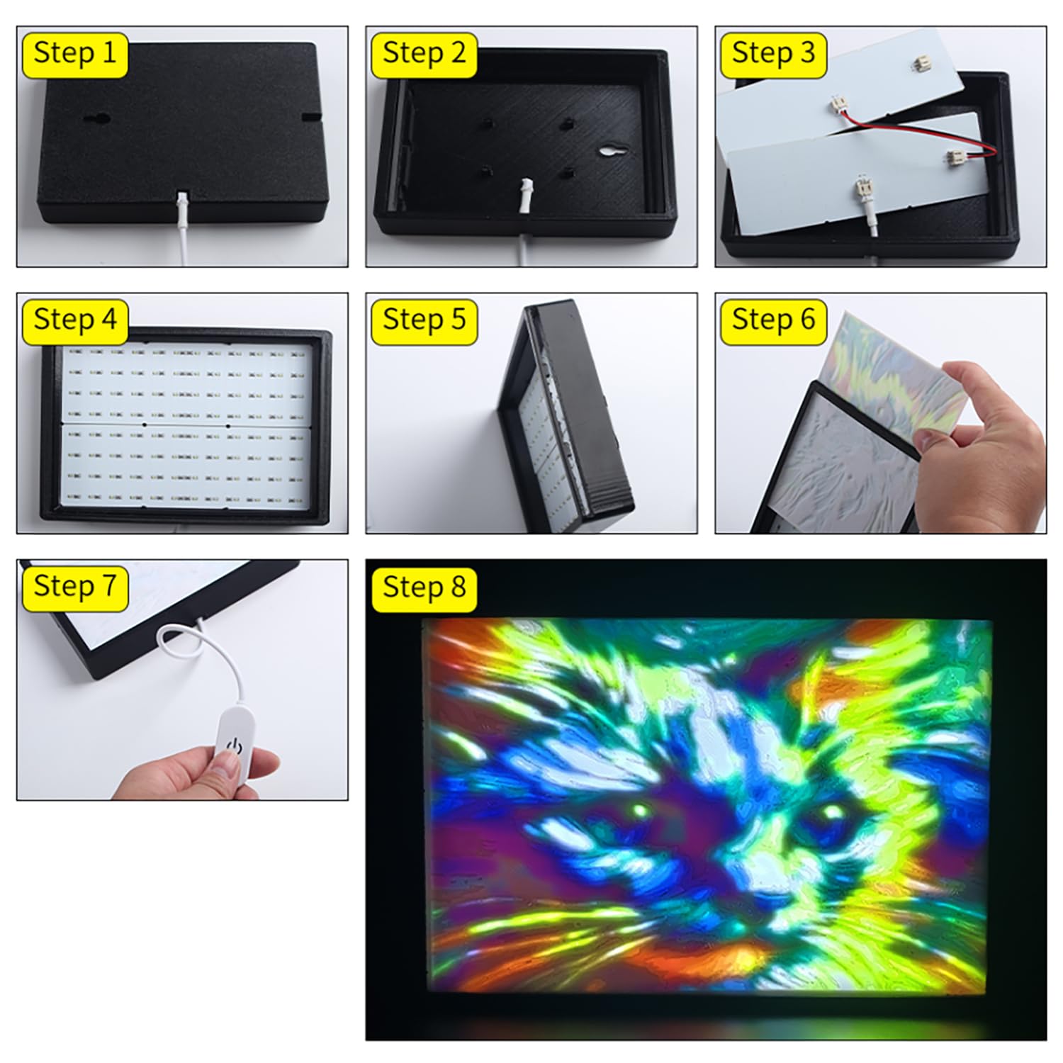 Snapklik.com : 3D Printed LED Lithophane Backlight Board 5V - USB PCB ...