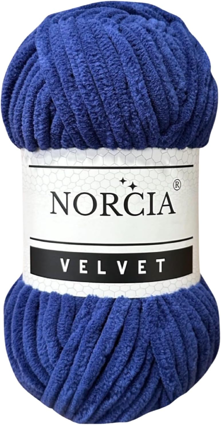 Amazon.com: NORCIA Soft Velvet Yarn Chenille Yarn for Crocheting Super ...