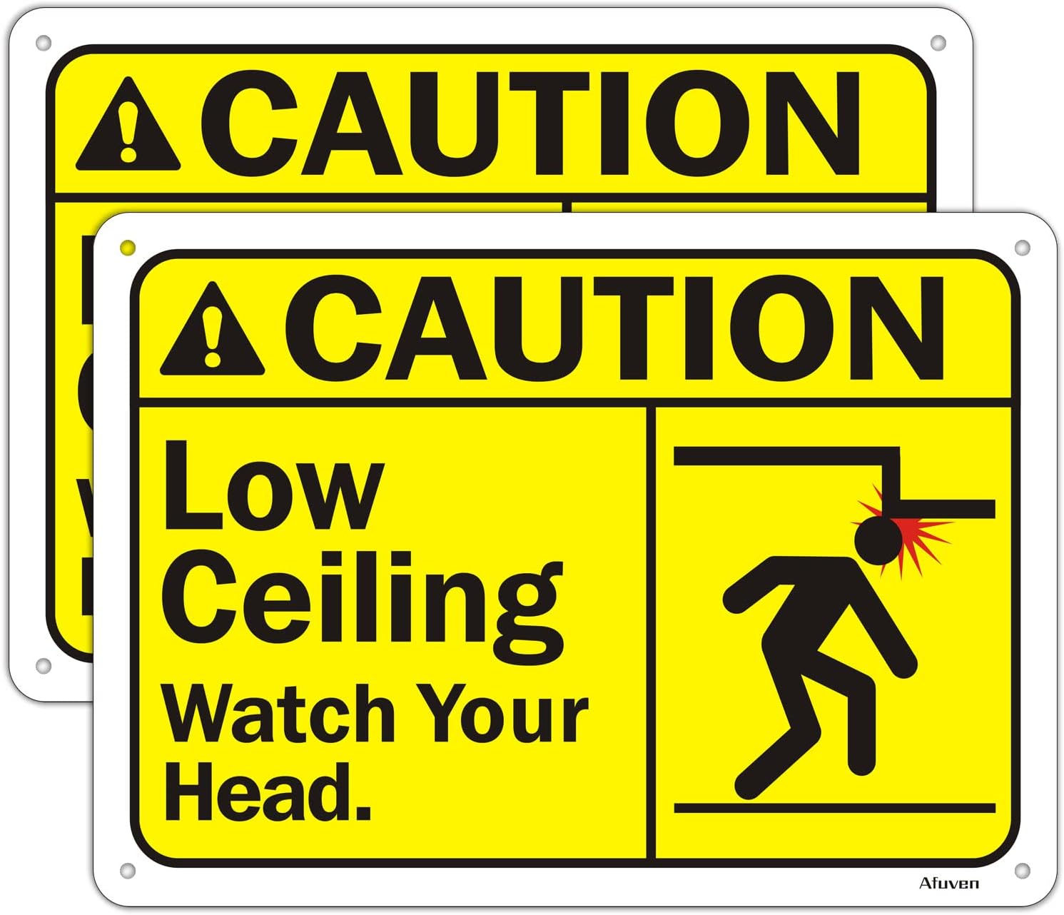 Amazon.com: Watch Your Head Signs Caution Low Ceiling Signs Metal ...