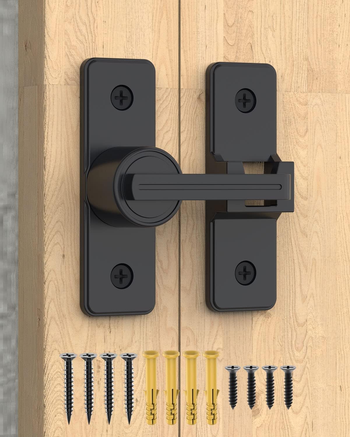 Amazon.com: 90 Degree Flip Barn Door Lock, Heavy Duty Gate Latches Flip ...
