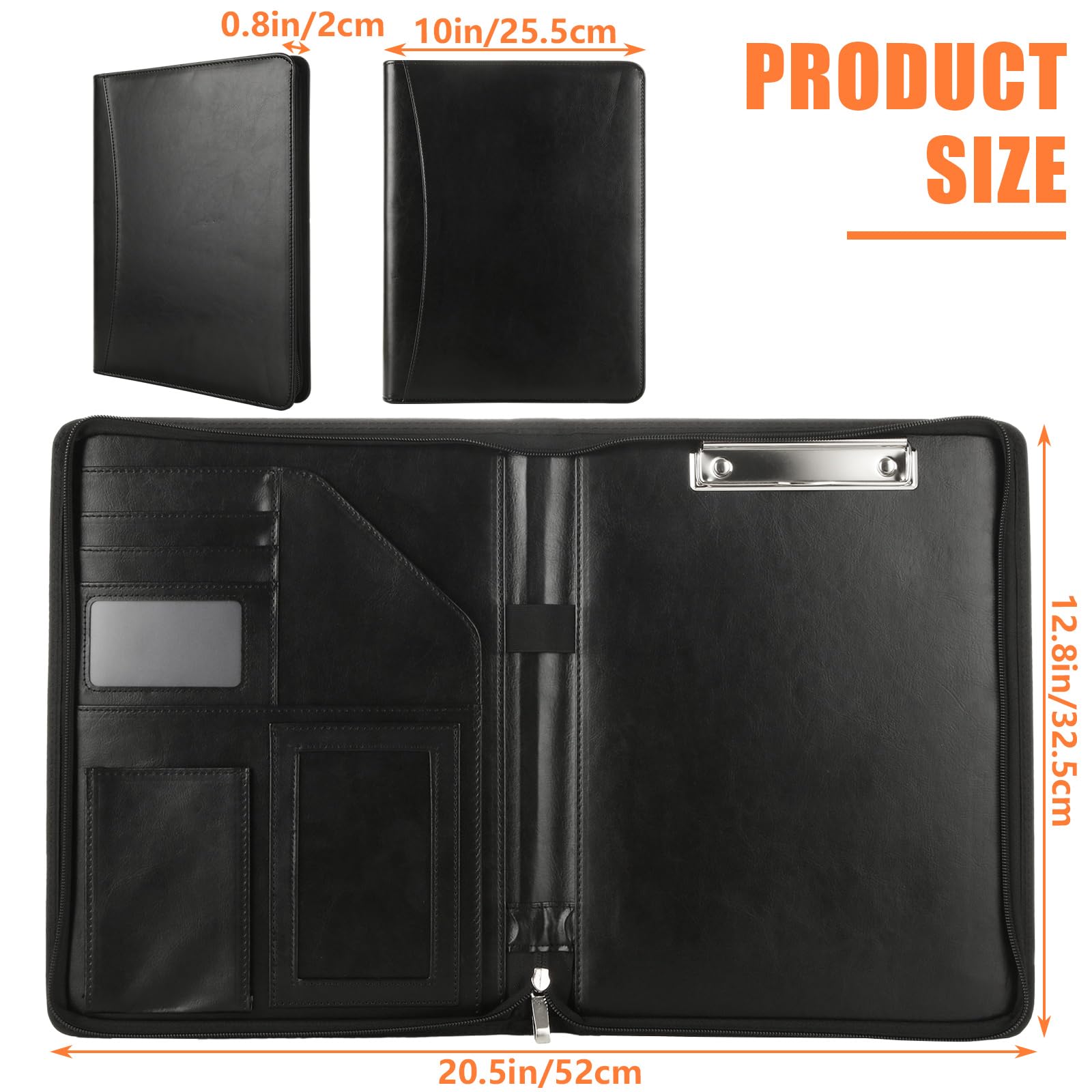 MUXHEL Portfolio Folder A4 Zipped Conference Folder A4 Portfolio Folder ...