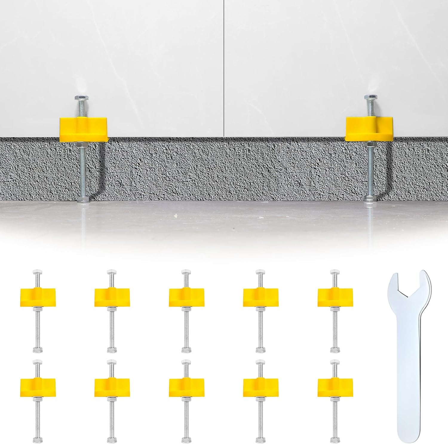 Muzata 10Pack Wall Tile Leveling System Tile Elevator Tile Regulator ...