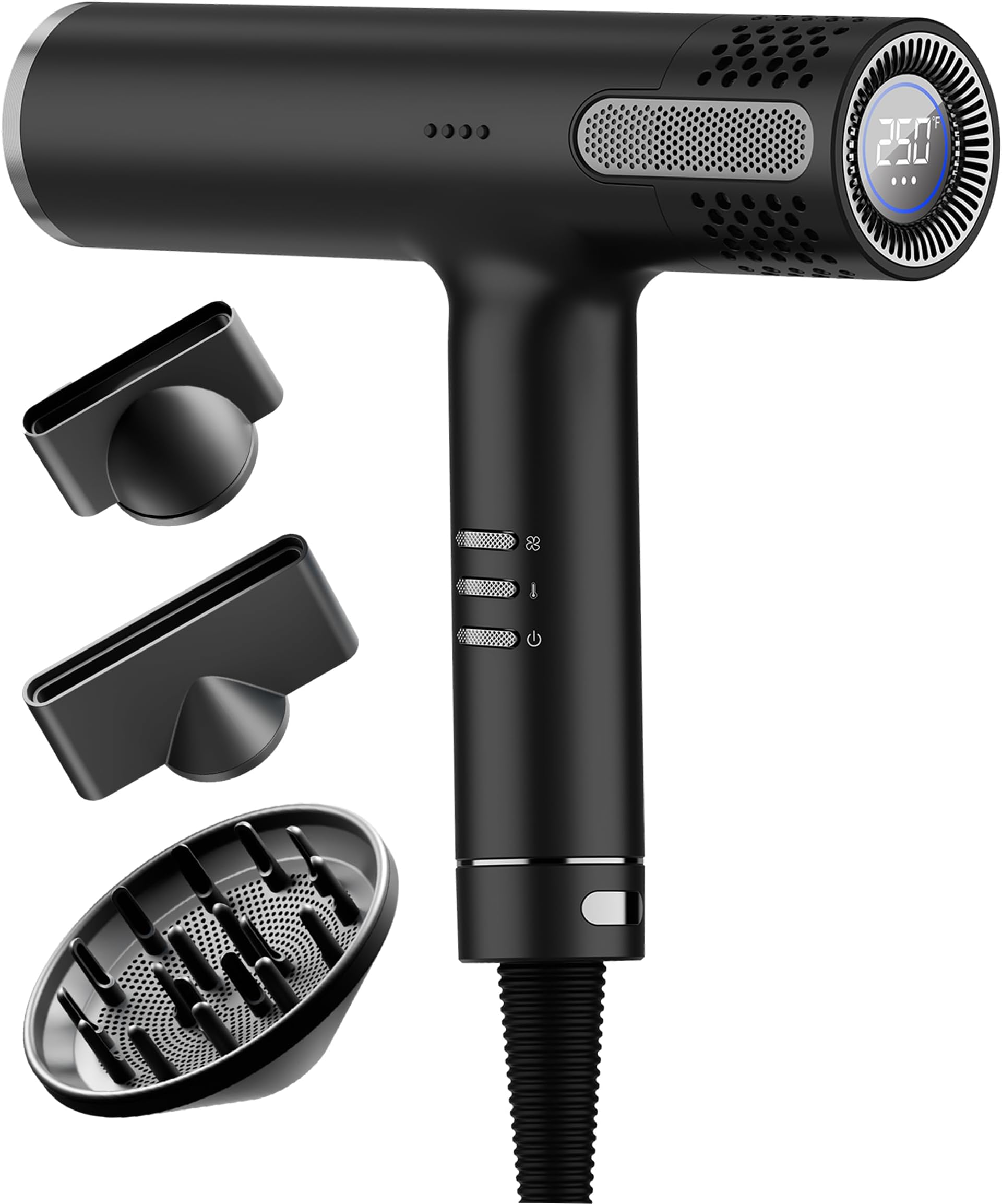 Amazon.com : Lanvier Hair Dryer with Diffuser, Professional Ionic Blow Dryer with High Speed ...