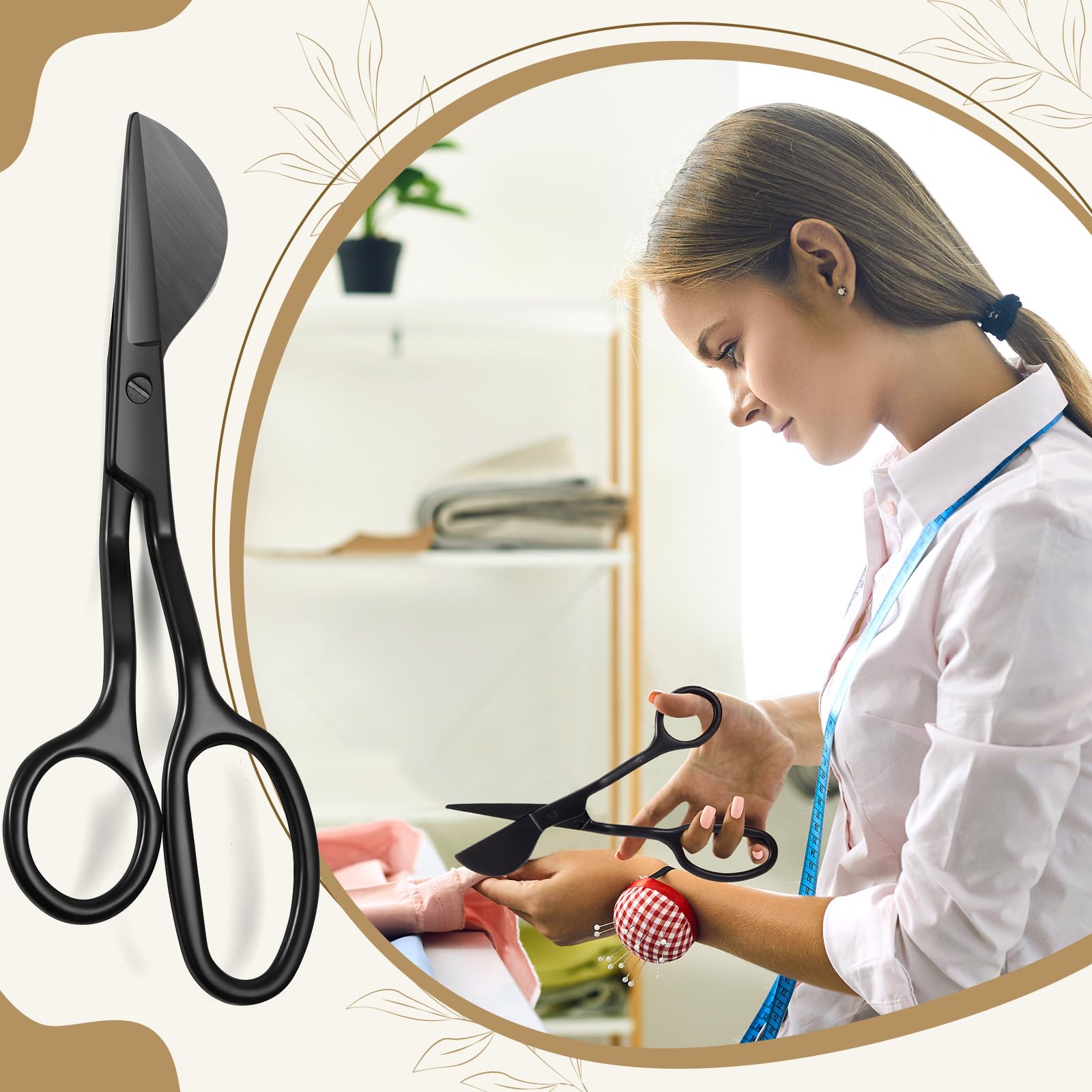 Snapklik.com : 2 Pcs Duckbill Scissors 6 And 7 Inches Carpet Scissors ...