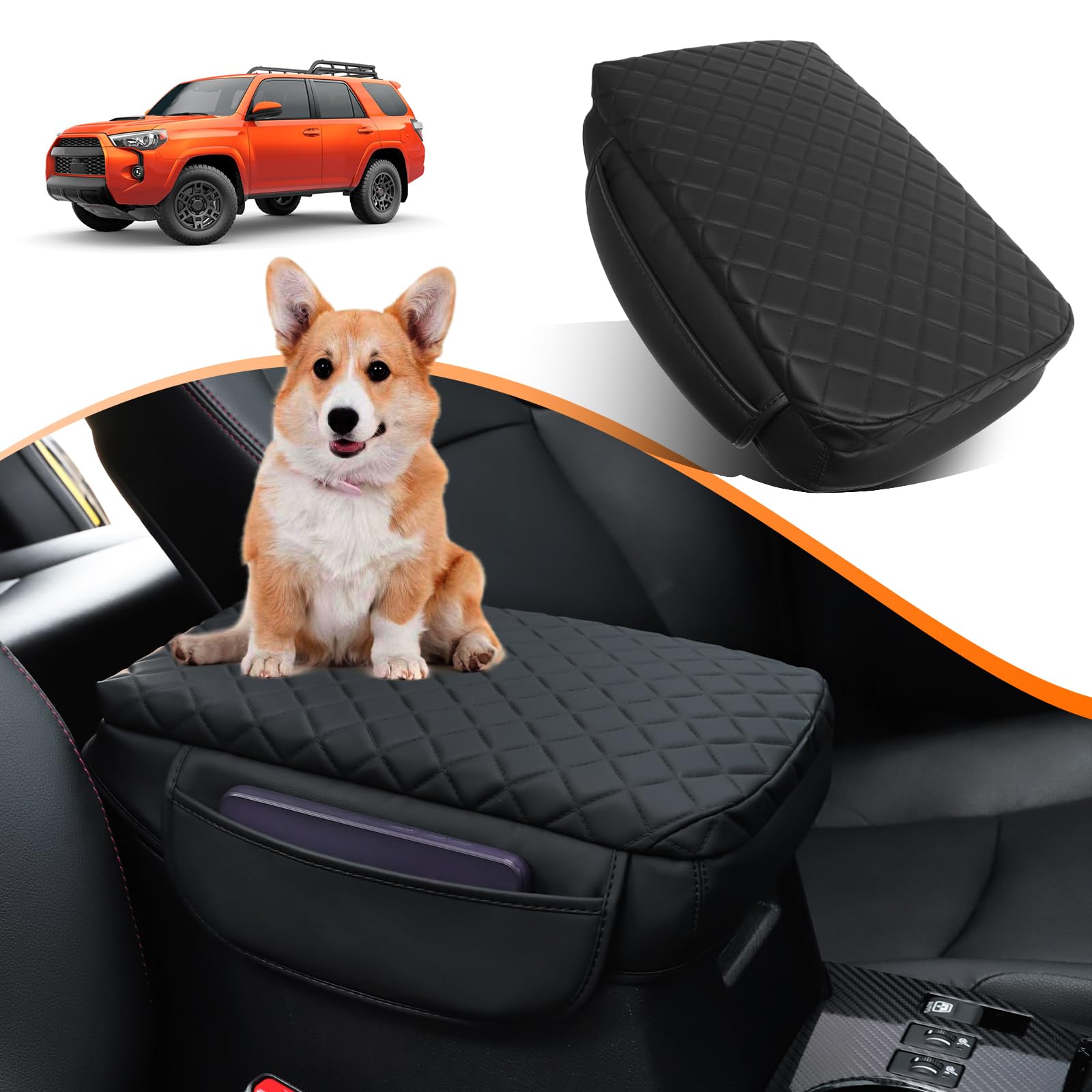 Amazon.com: OKLSG Center Console Armrest Cover for Toyota 4Runner 2010 ...