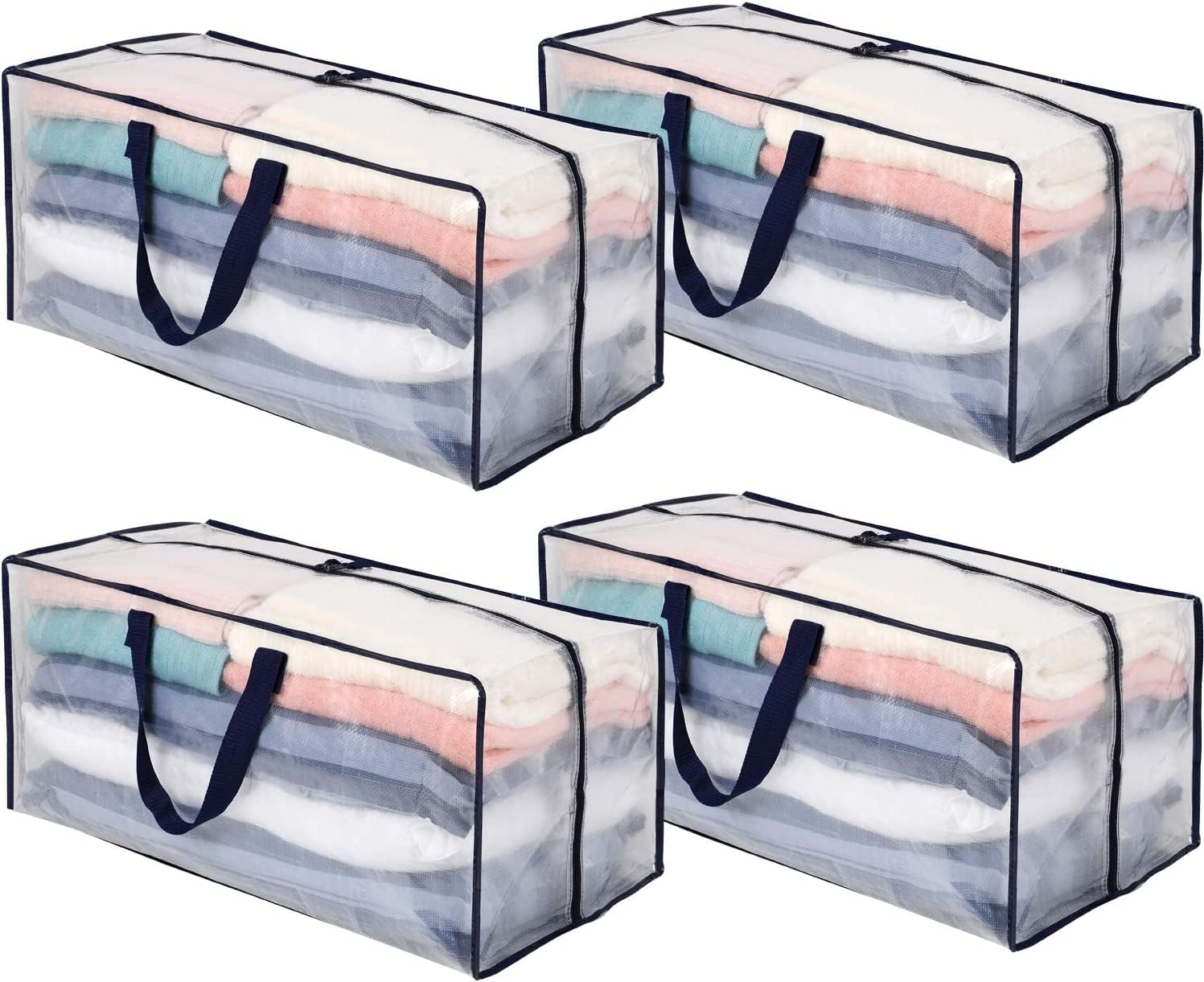 Amazon.com: 4 pack 28 Gallon Moving Totes with Reinforced Handles ...