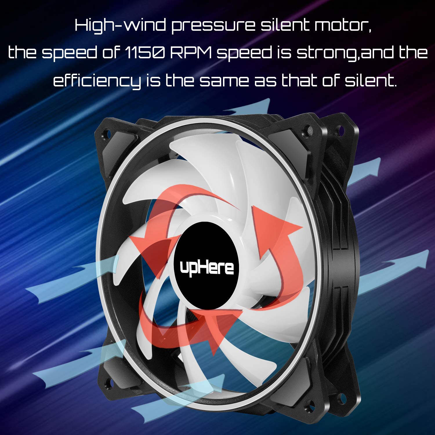 Snapklik.com : upHere 120mm 3PIN Case Fan Low Noise High Airflow Ultra ...