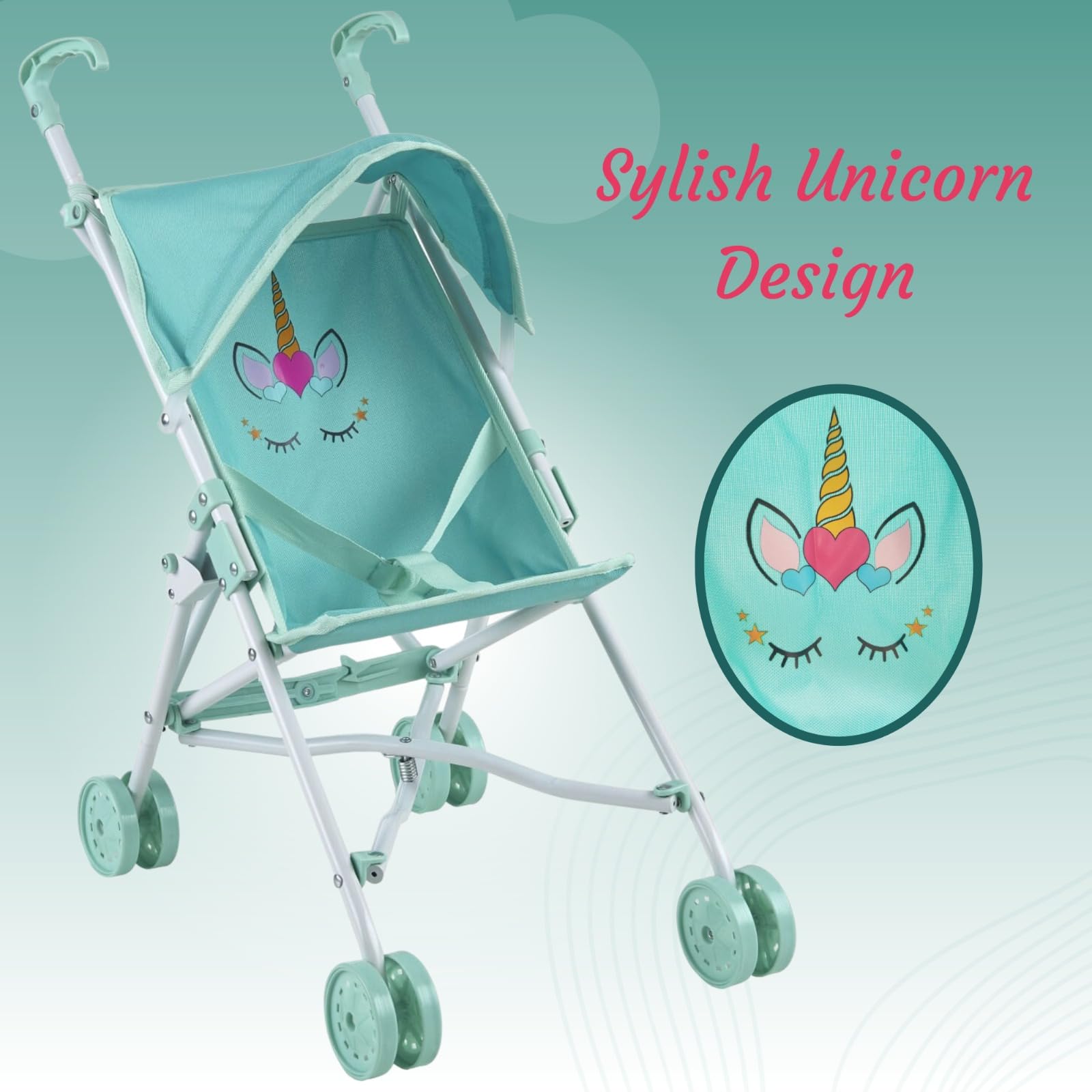 Snapklik.com : My First Baby Doll Stroller For Toddlers 3 Year Old Girls