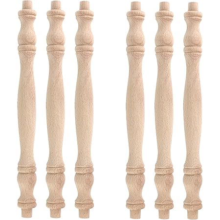 HEVSTIL 10Pack Wooden Baluster Spindles 75mm/3 inch,Length Unpainted ...