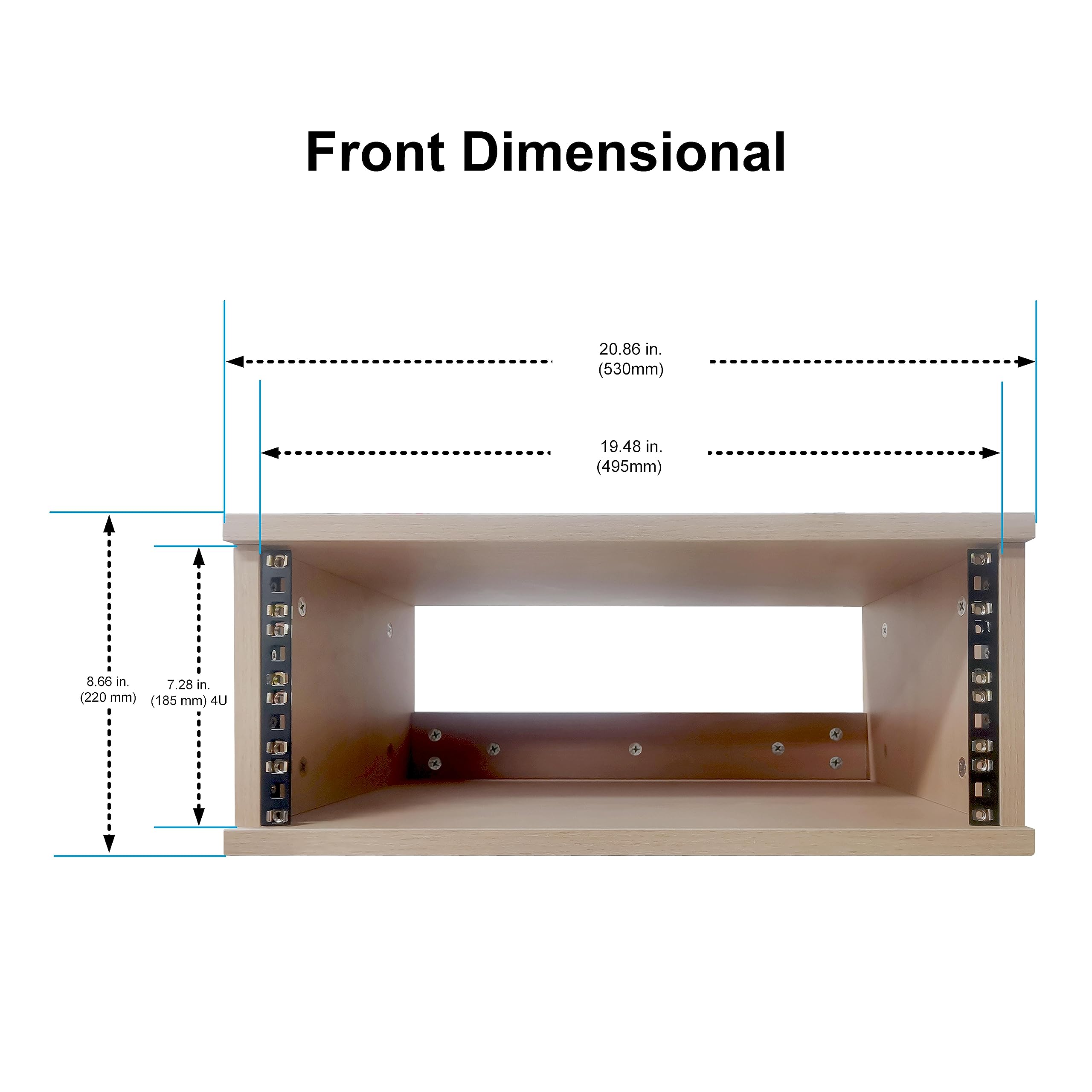 Snapklik.com : Fmuser 4U Wooden Desktop Studio Rack, Standard Rack For ...