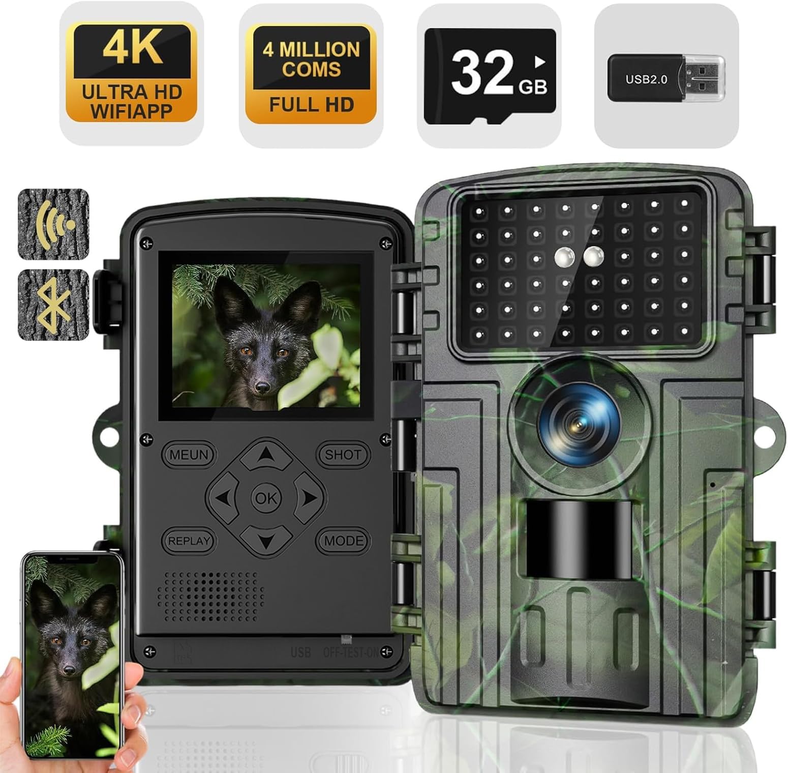 Spypoint Flex-M - Wildkamera mit Foto- & Videoübertragung, 28 Megapixel ...