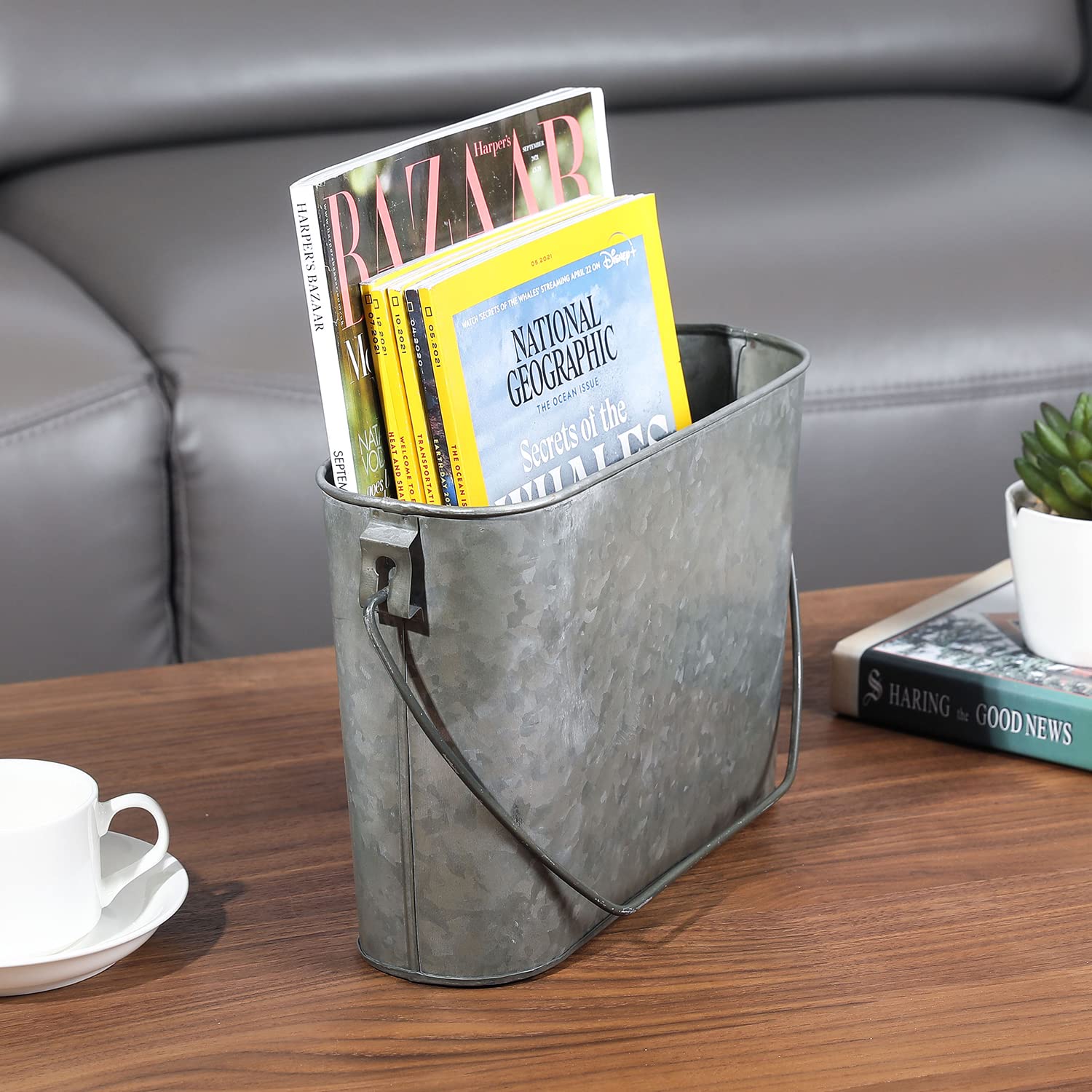 Metal Galvanizado Rustico Homebia Designs Organizador De Metal