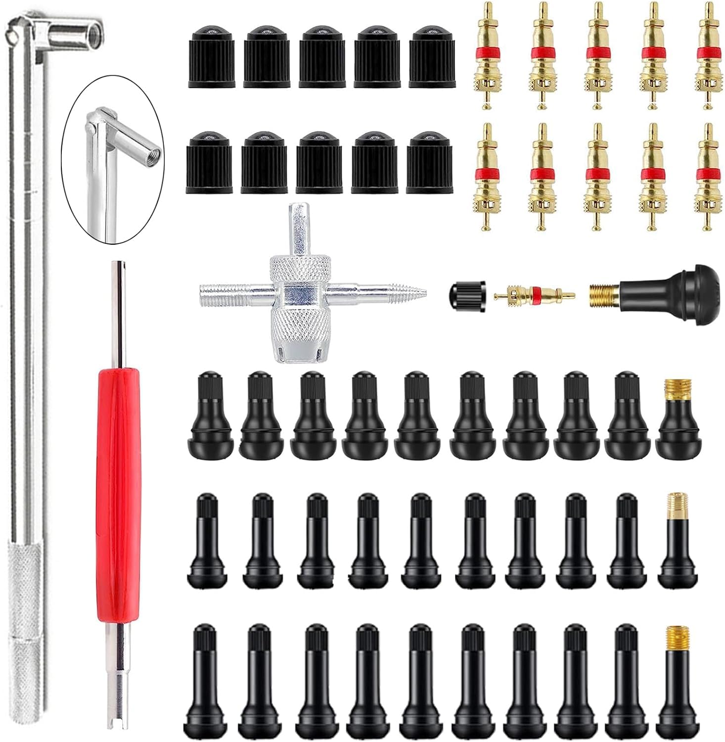 JinRui-T Valve Stem Puller Installer Tool, 10pcs TR412,10pcs TR413 ...