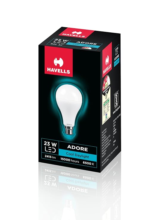 Buy Havells 23W LED B22 Cool Day Light Bulb|Energy Efficient|Ultra ...