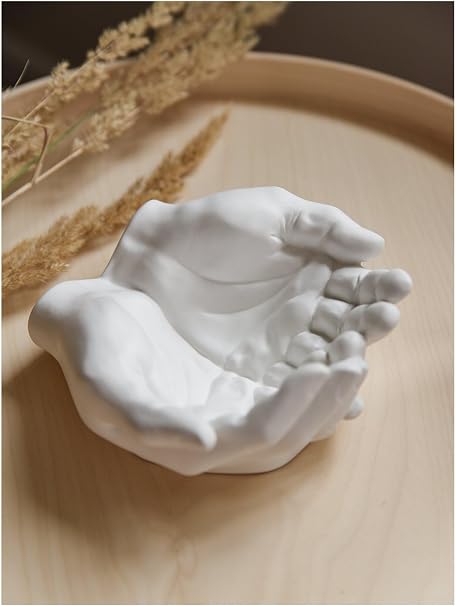 Amazon.com: Plaster Hands Vase for Home Decor – Modern Sculptural Hand ...