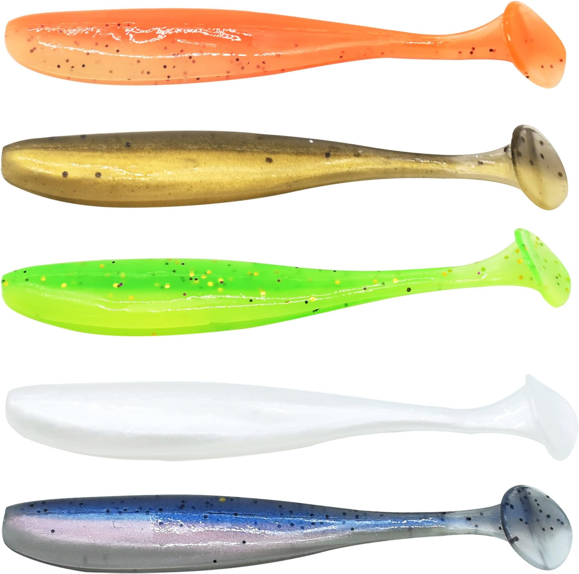 Amazon.com : 50pcs Soft Fishing Lures, Soft Plastic Baits Kit with Box ...