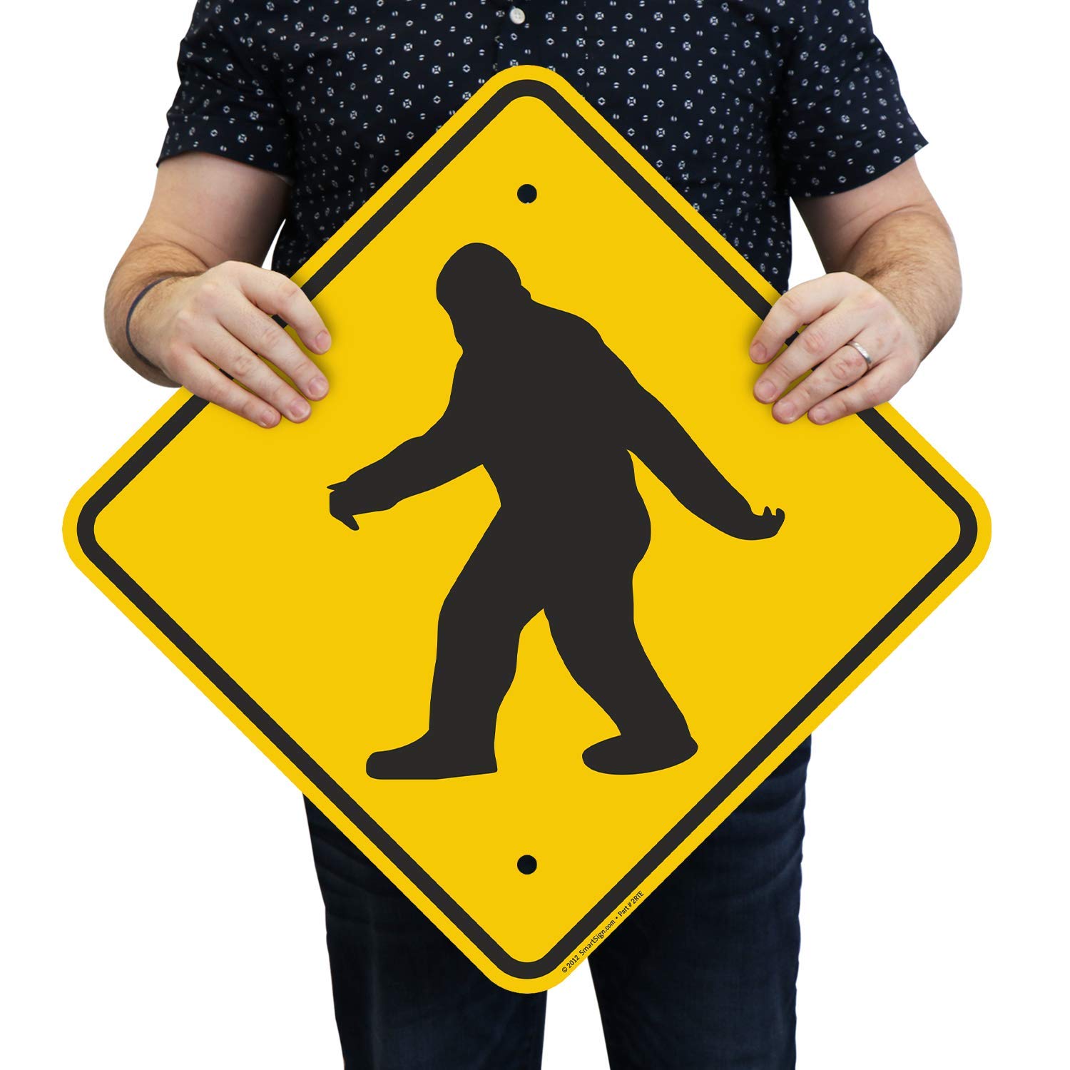 Amazon.com: SmartSign "Sasquatch Big Foot Crossing" Sign | 18" x 18 ...
