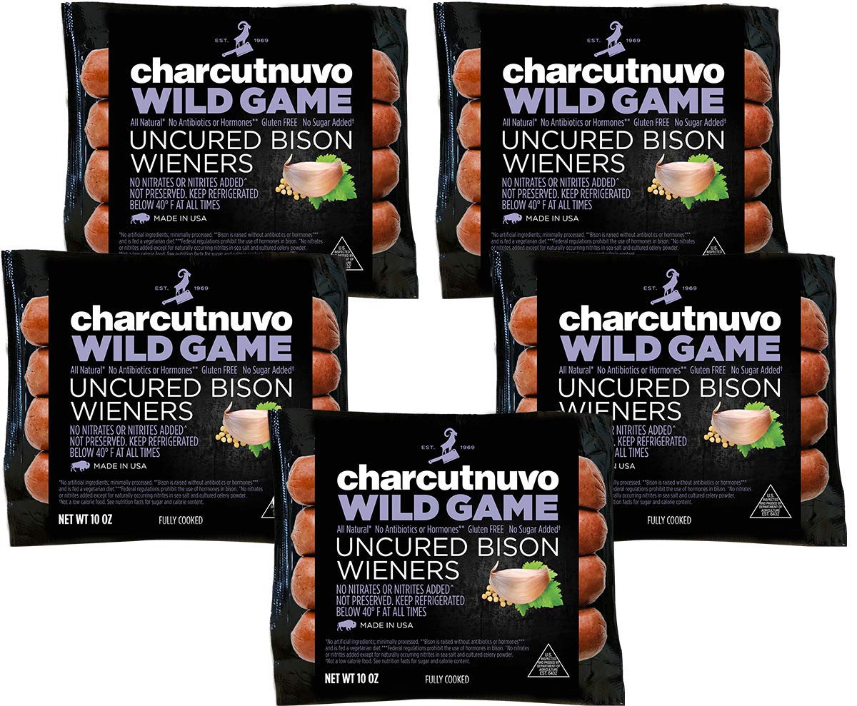 Buy CharcutNuvo: Wild Game Bison Wieners - 10oz, 5 Pack - Fully Cooked ...