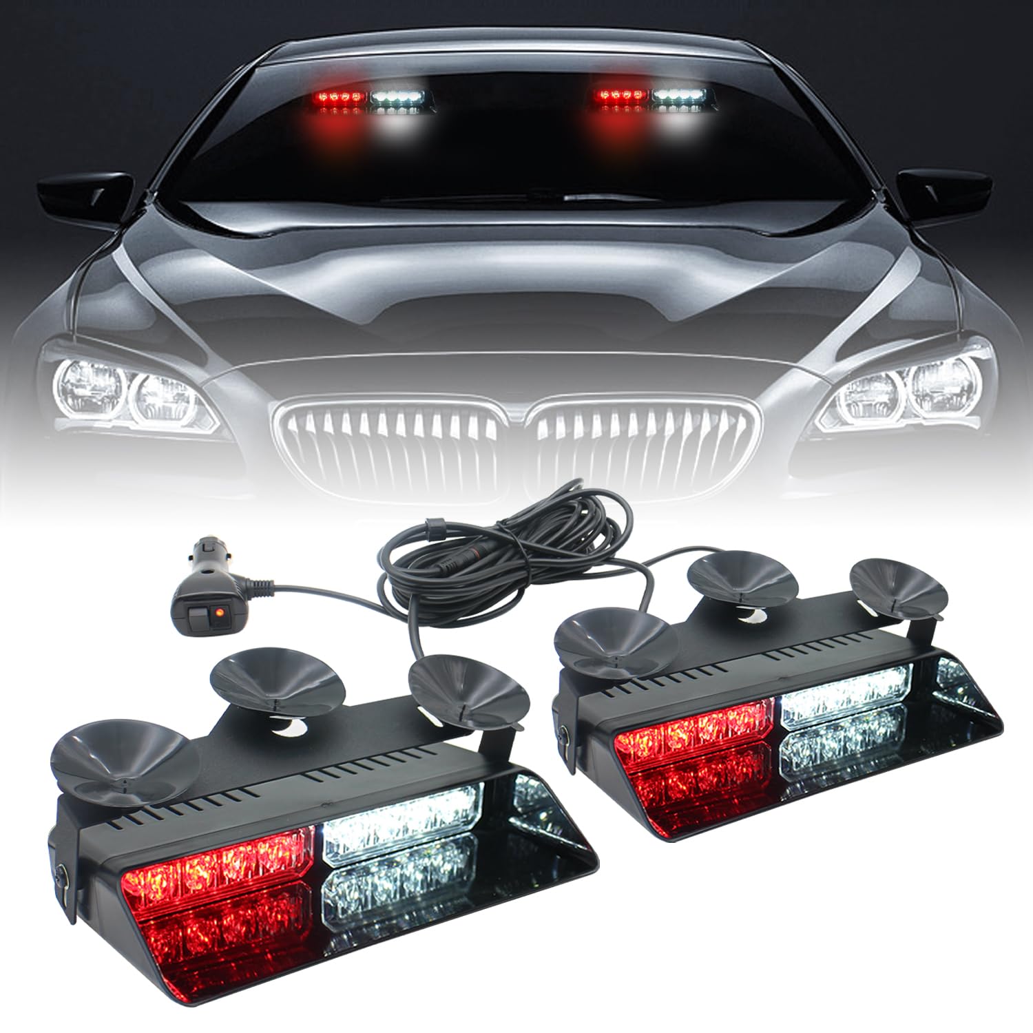 Amazon.com: LITUPDAW 2 in 1 LED Emergency Strobe Lights for Vehicles ...