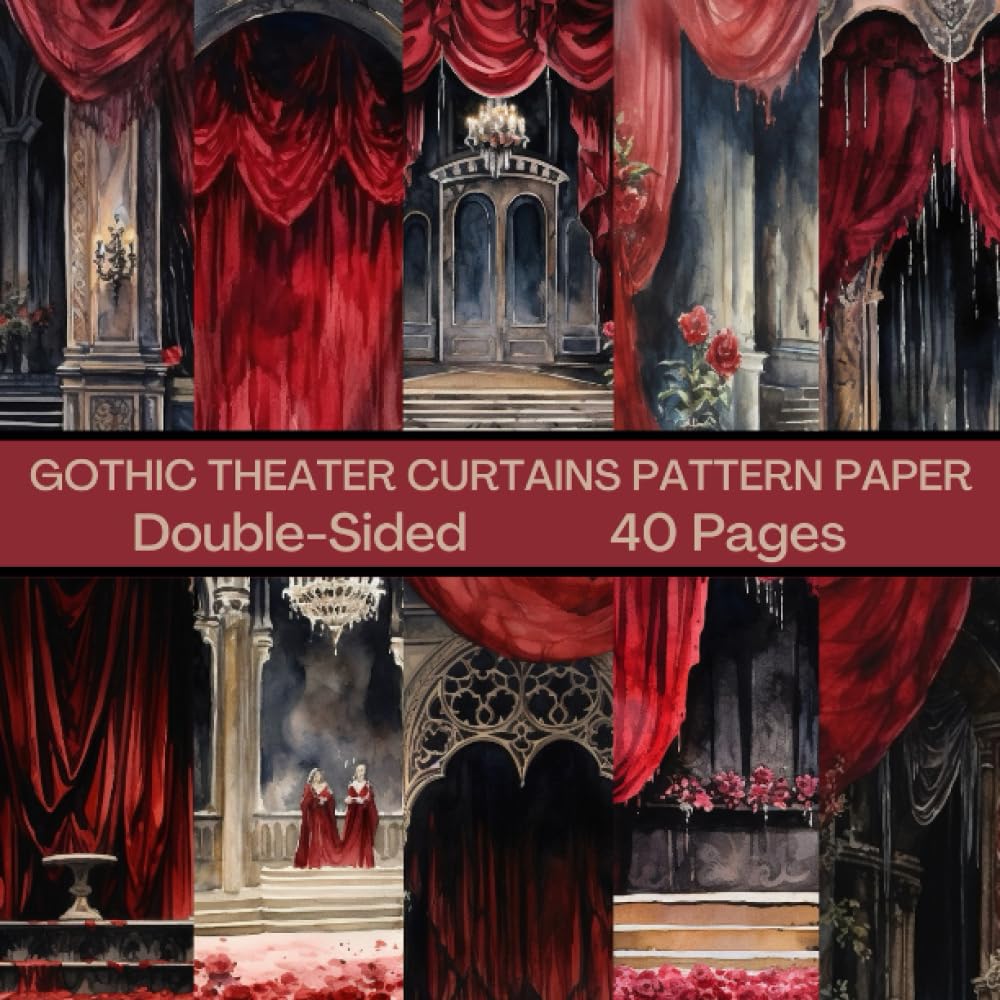 Gothic Theater Curtains Scrapbook Paper 40 Pages 20 Sheets: Curtain ...