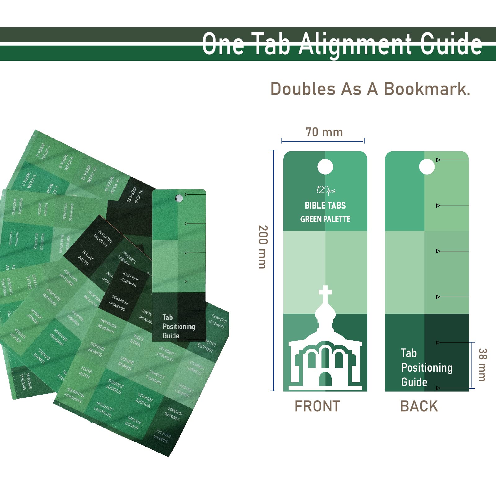 Snapklik.com : Green Palette Bible Tabs Glossy Index Tab New Old ...