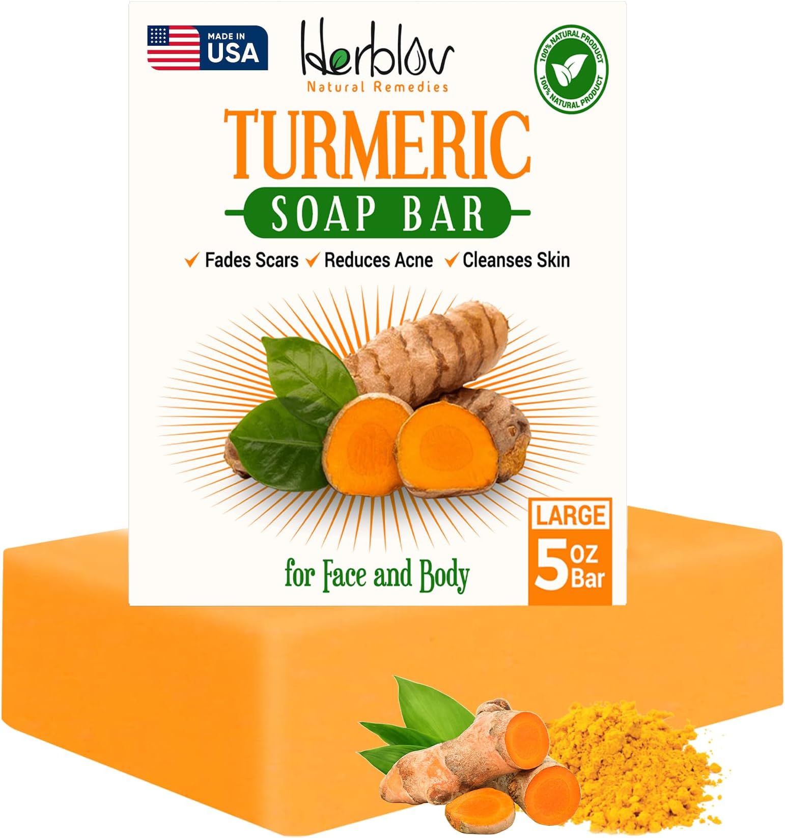 Amazon.com : Turmeric Soap - All Natural Hand Crafted Plant based (pack ...