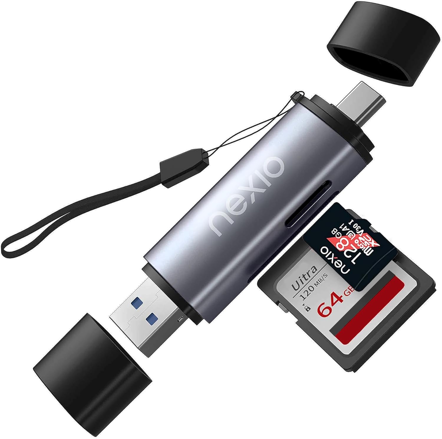 Amazon.com: NEXIO USB 3.0 SD Card Reader, Dual Slots, 5 Gbps ...