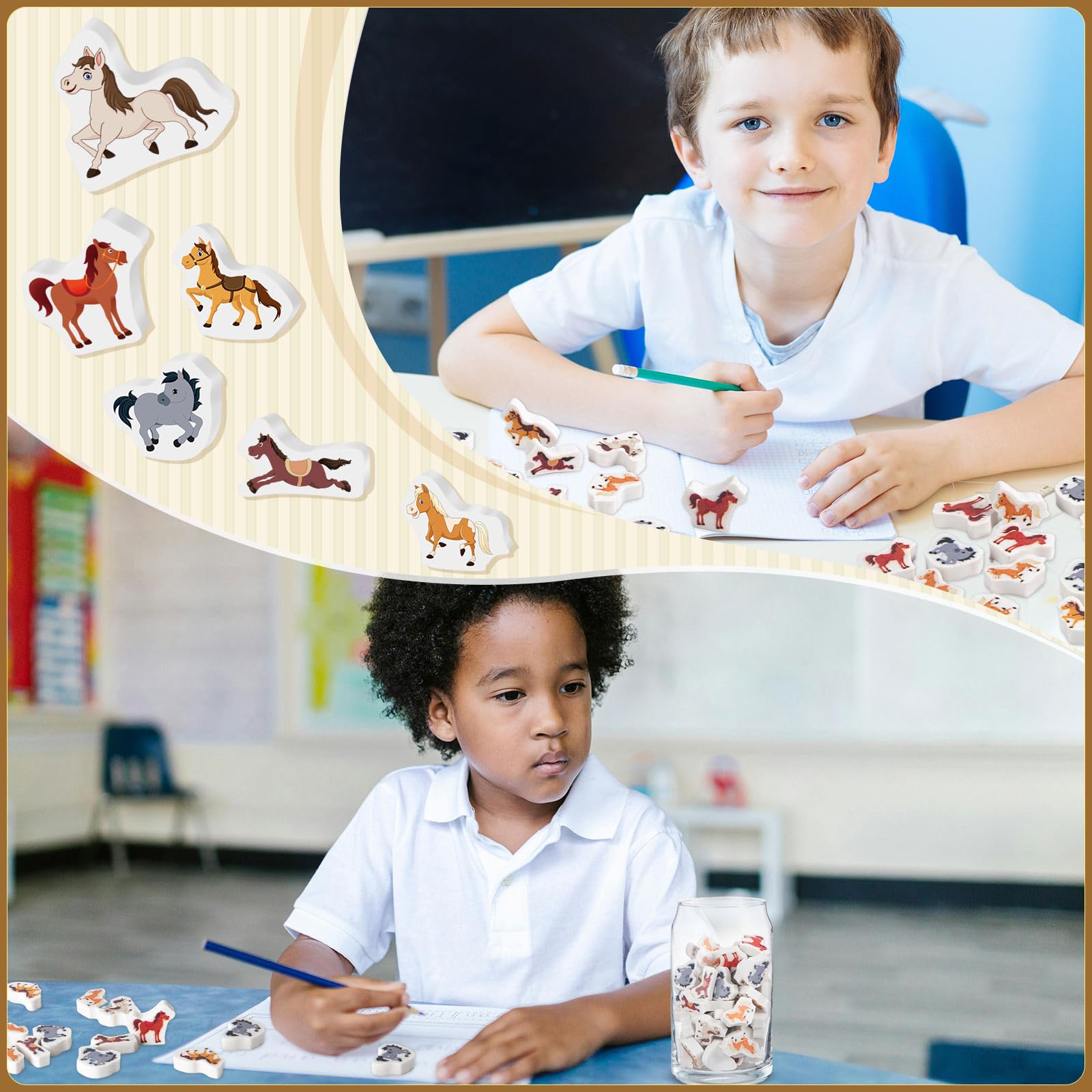 Snapklik.com : Chivao 72 Pcs Cute Horse Erasers Back To School Gifts ...