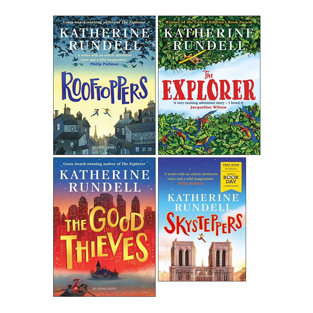 Katherine Rundell Collection 4 Books Set (The Explorer, Rooftoppers ...