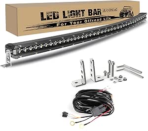 COLIGHT 44 inch LED Light Bar Curved Single Row 6D Projector Lens Spot ...