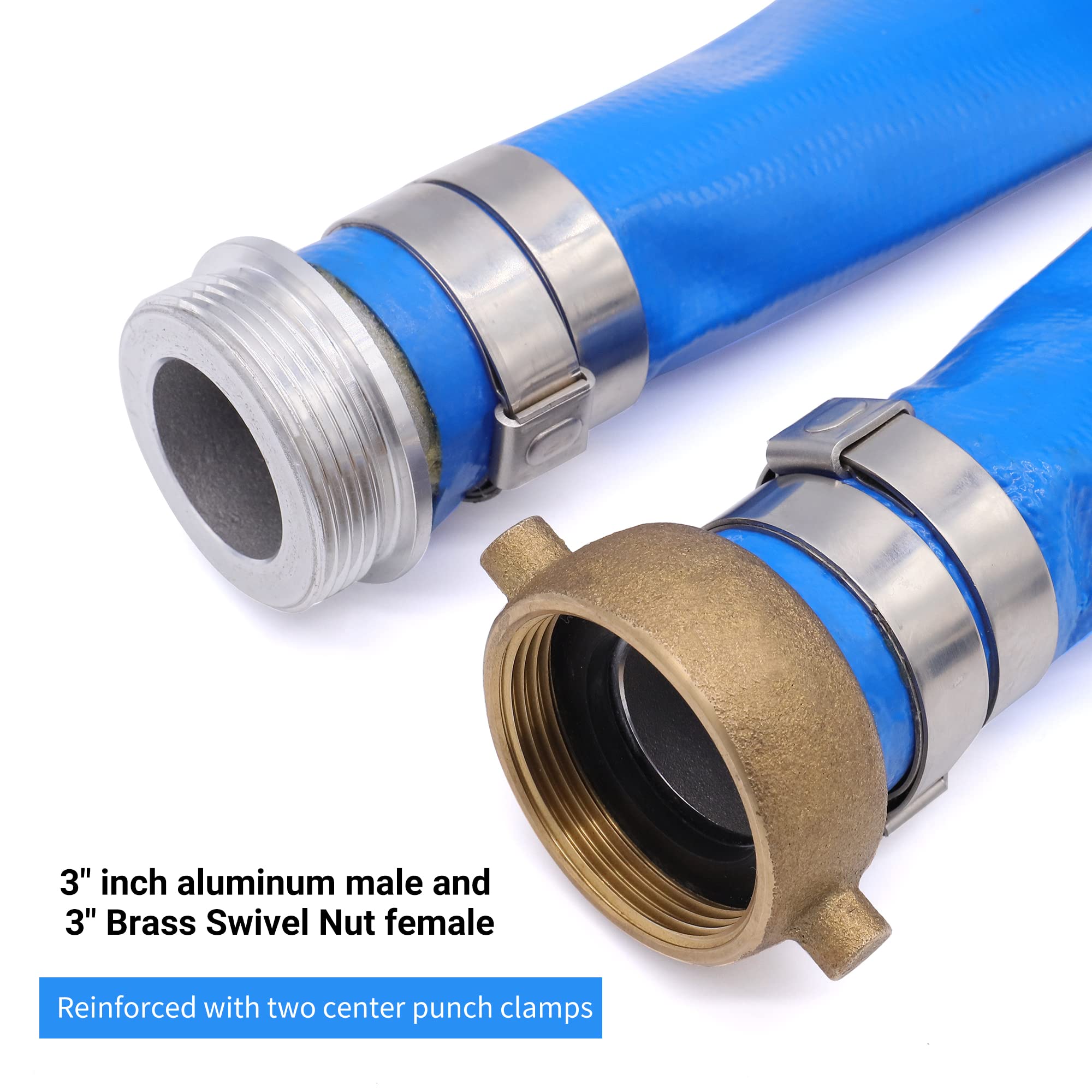 Snapklik.com : 3" X 50ft PVC Lay Flat Water Pump Discharge Hose