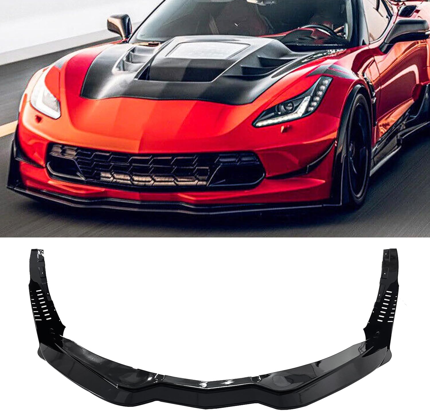Amazon.com: Front Bumper Lip Compatibility with 2014-2019 Corvette C7 ...