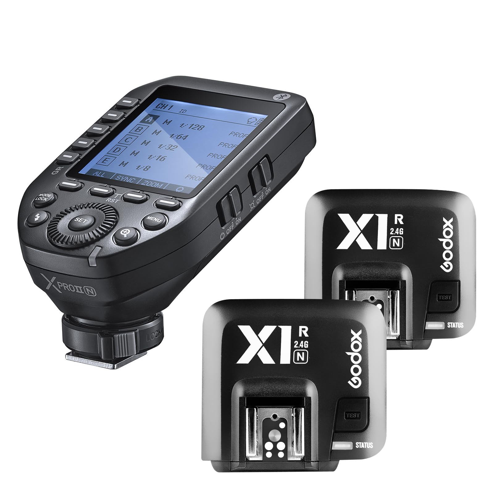 Amazon.com : Godox XProII-N XProIIN Flash Trigger& 2*Godox X1R-N ...
