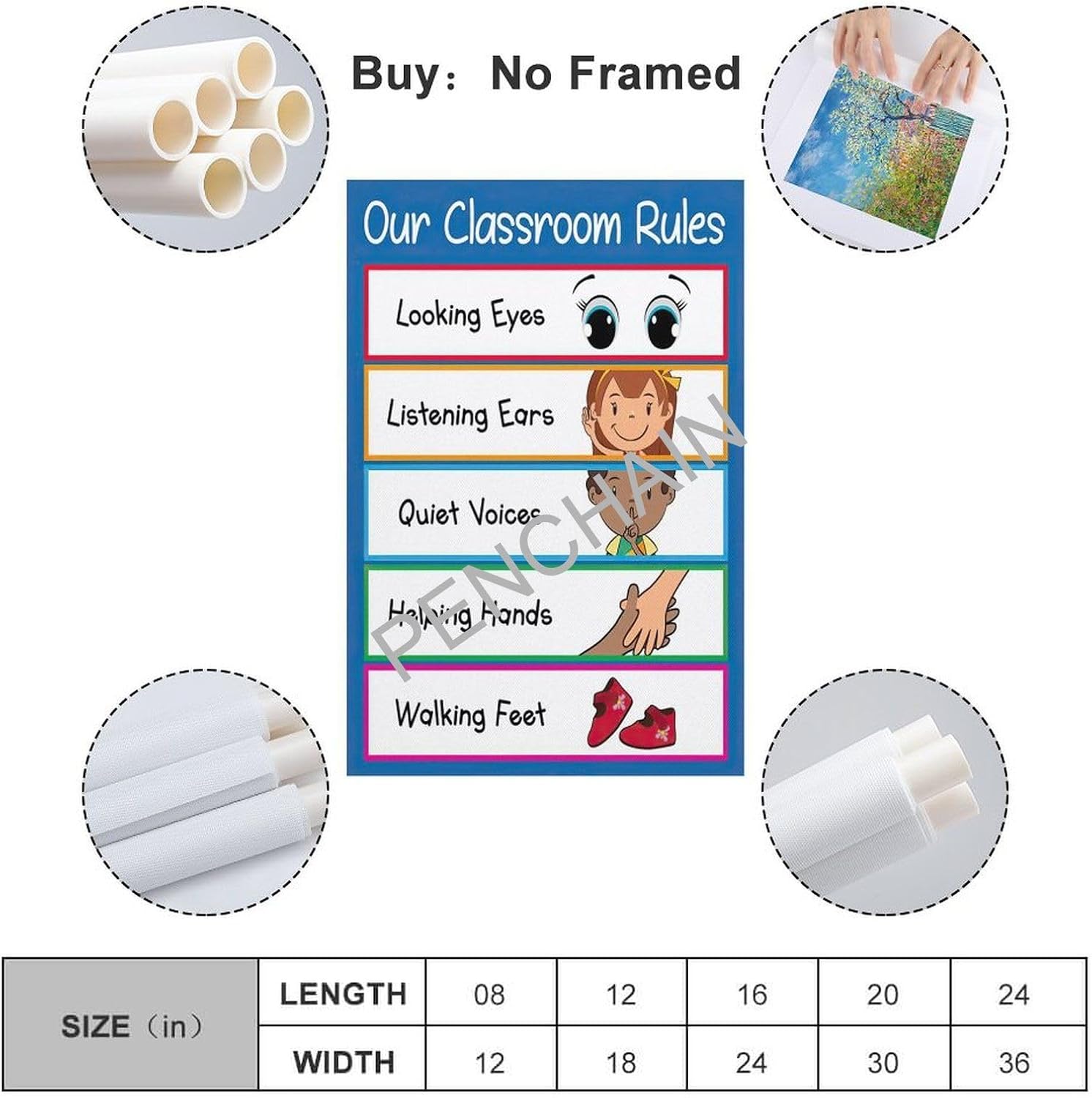 Classroom Posters Preschool Classroom Rules Chile | Ubuy