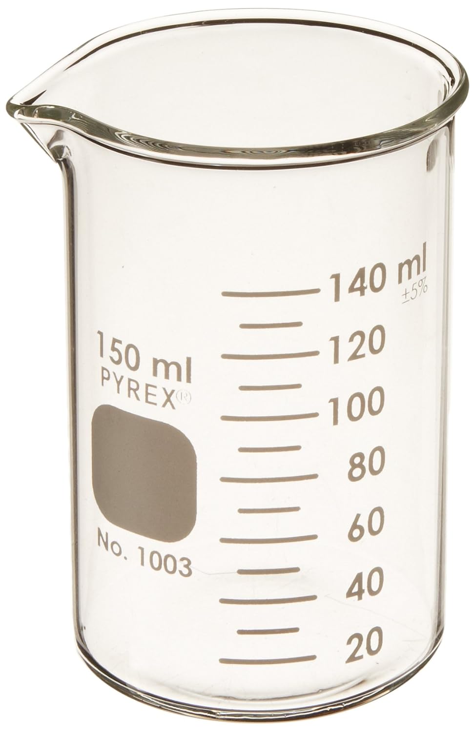 Pyrex Borosilicate Glass Heavy Duty Griffin Beaker, Graduated, 150ml ...