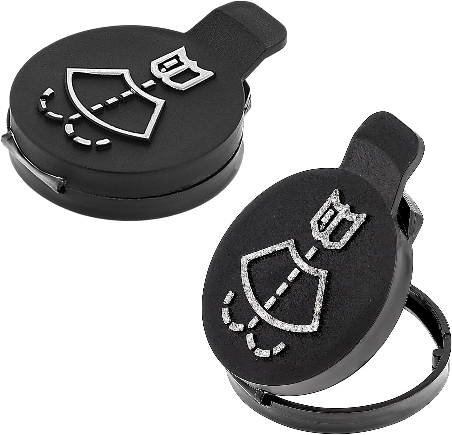 Washer Fluid Cap 2PCS Black Windshield Wiper Reservoir Water Tank ...