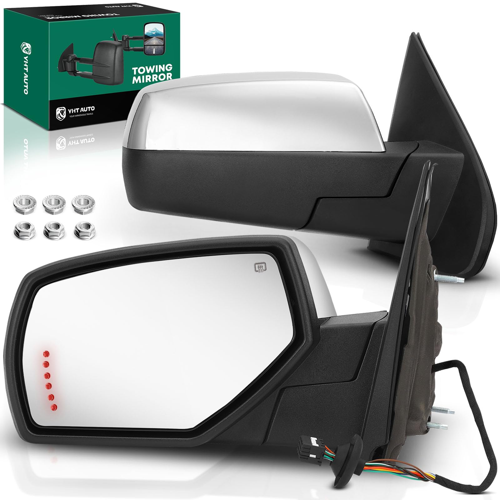Amazon.com: YHTAUTO Driver Passenger Side Power View Mirrors Fit Sierra ...