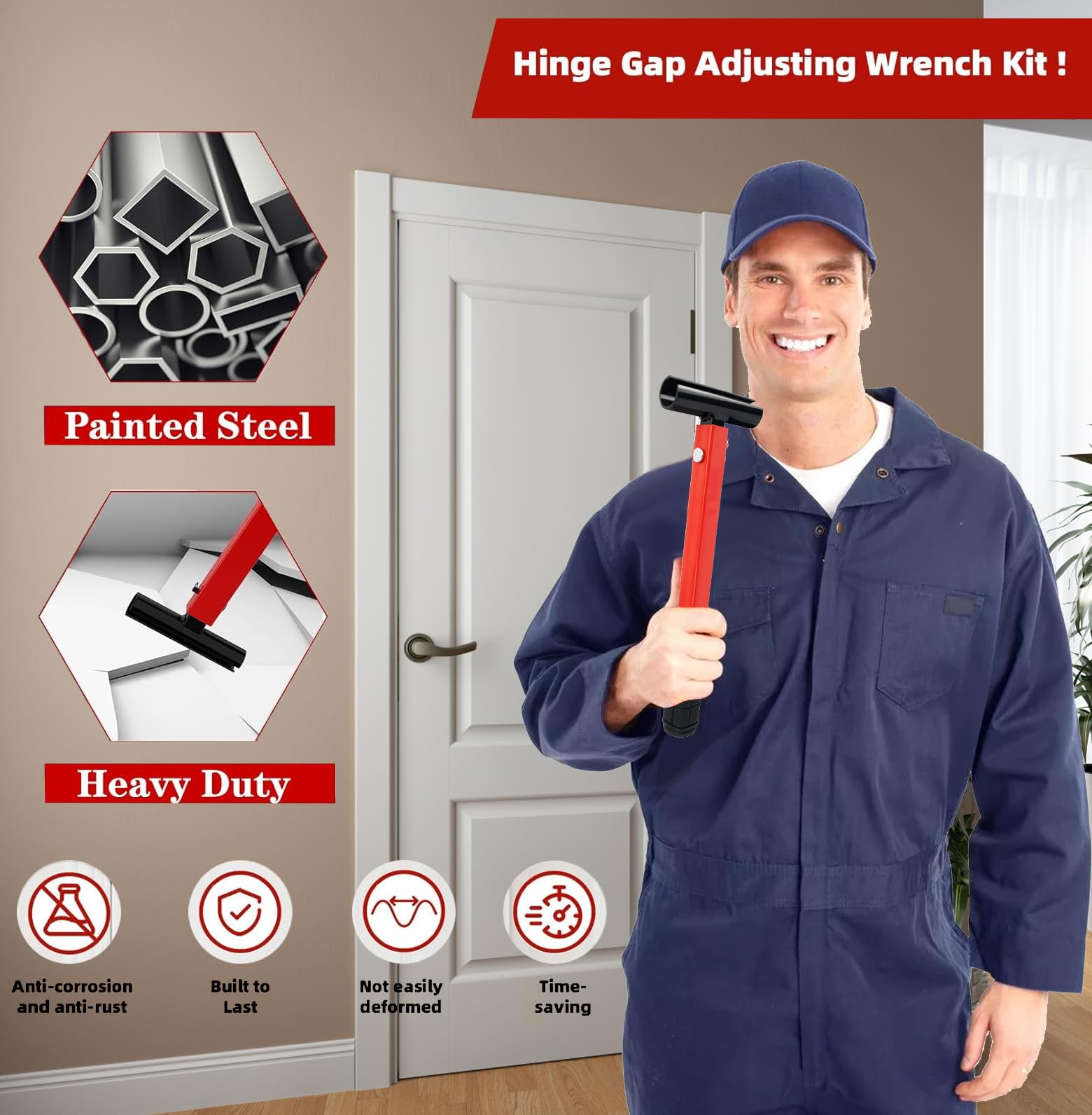 Snapklik.com : Hinge Gap Adjusting Wrench Kit, 4 In 1 Adjustment Tool ...