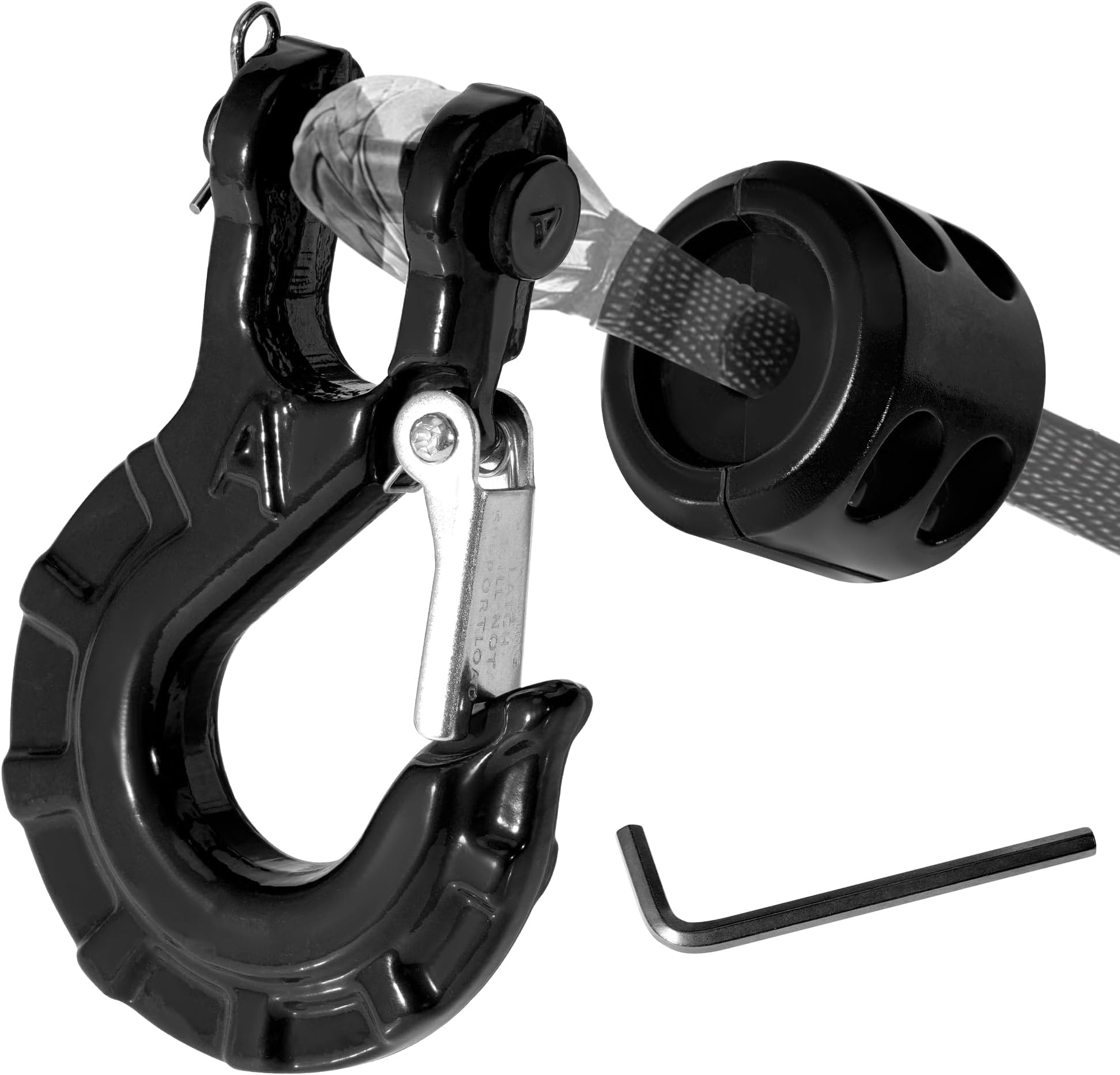 Amazon.com: AMOPA Black Forged Steel Spring-Loaded Safety Latch Clevis ...