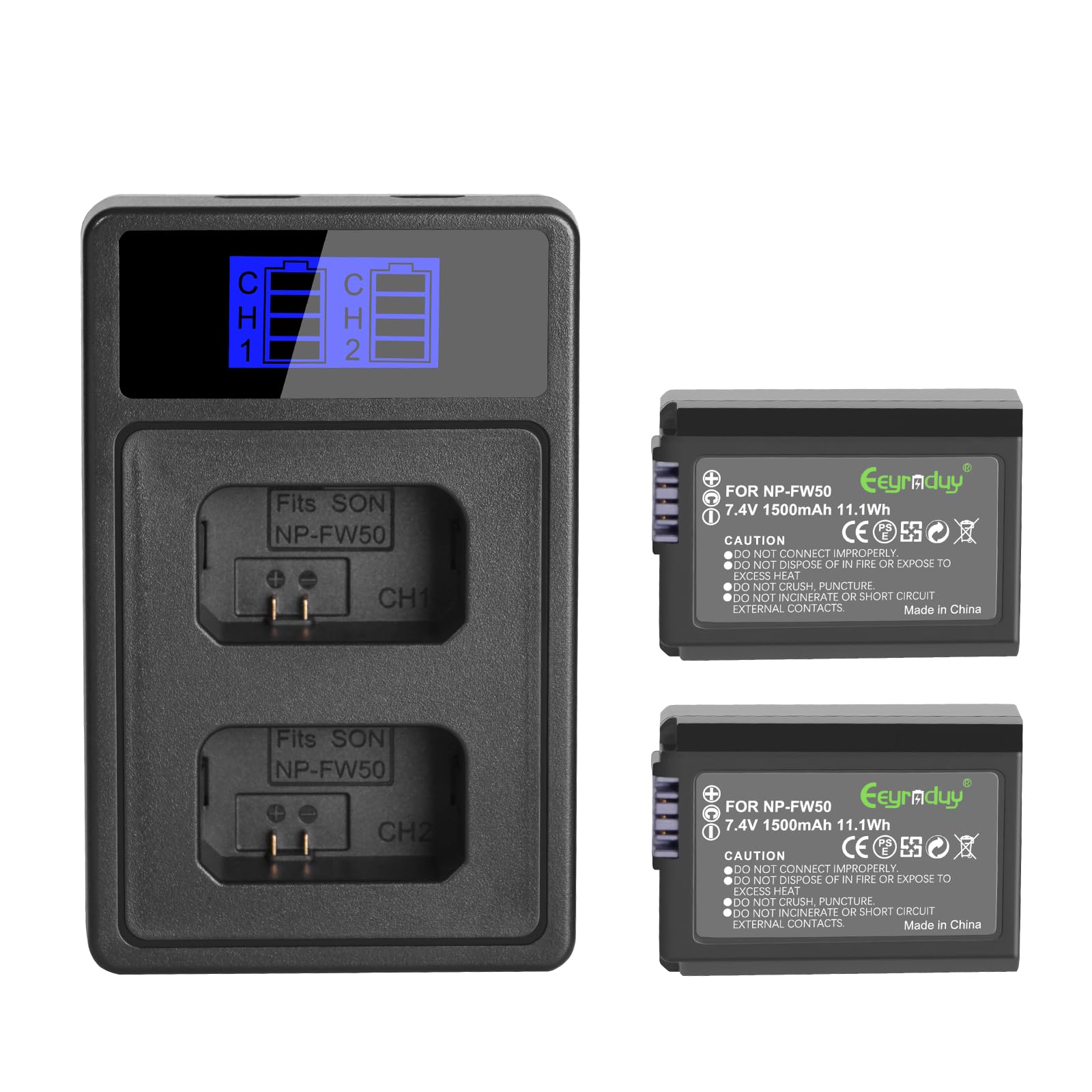 Amazon.com: Eeyrnduy 2 Pack Replacement NP-FW50 Battery and Charger for ...
