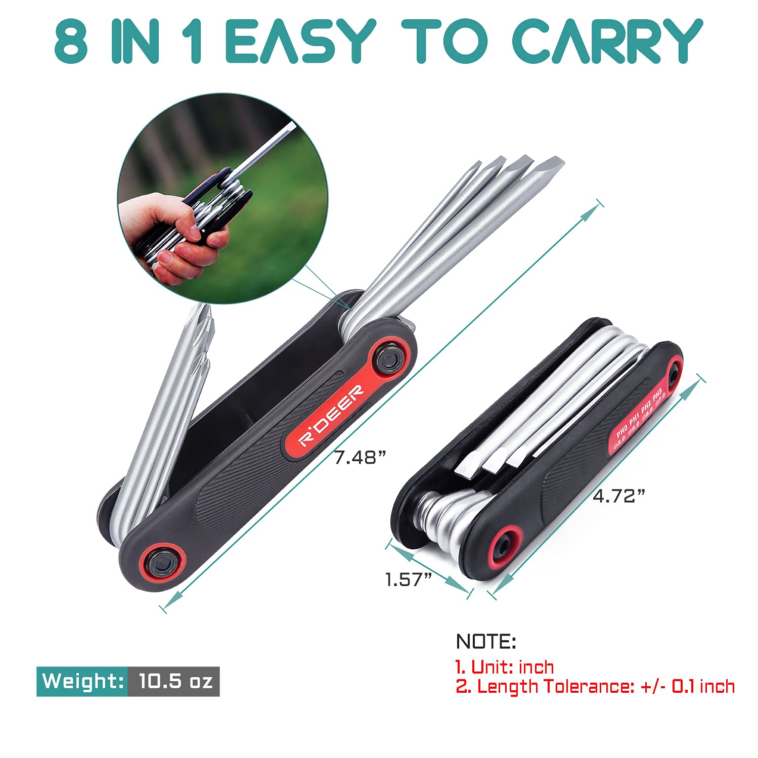 Snapklik.com : 8 In 1 Multifunction Folding Screwdriver Set Rdeer ...