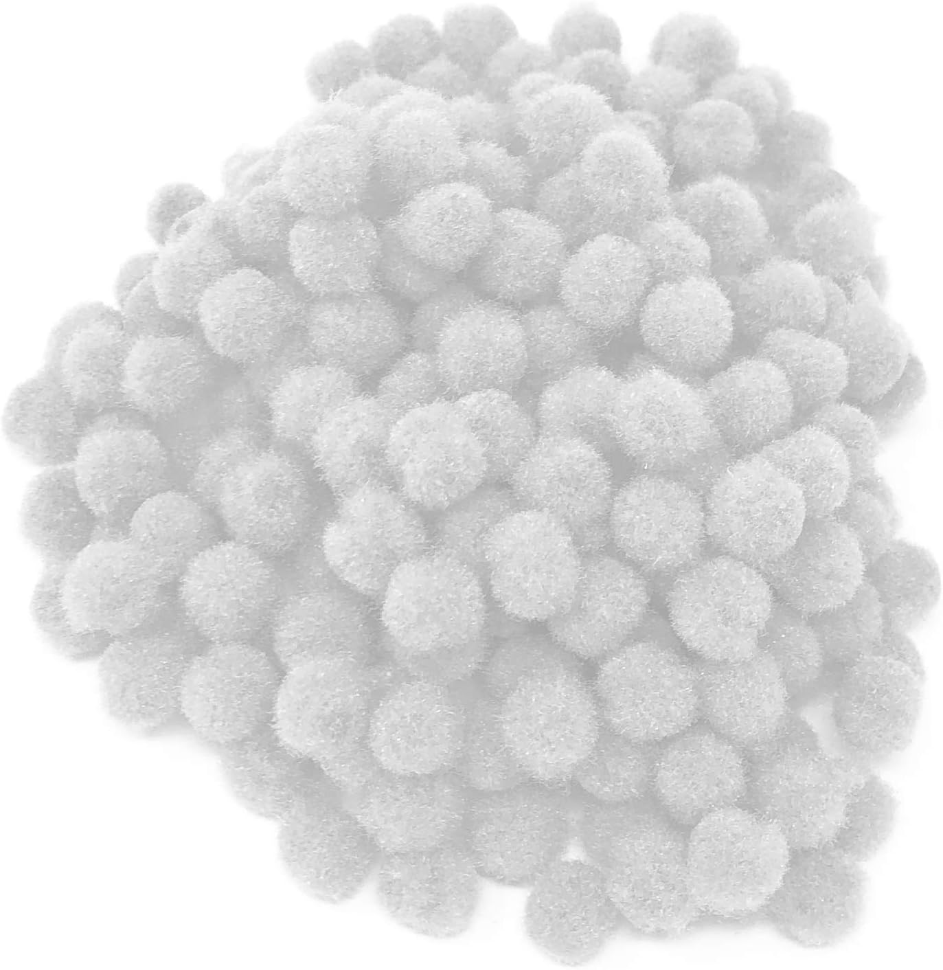 White Pom Poms 7mm - 100 Pack by arkCRAFT : Amazon.co.uk: Home & Kitchen