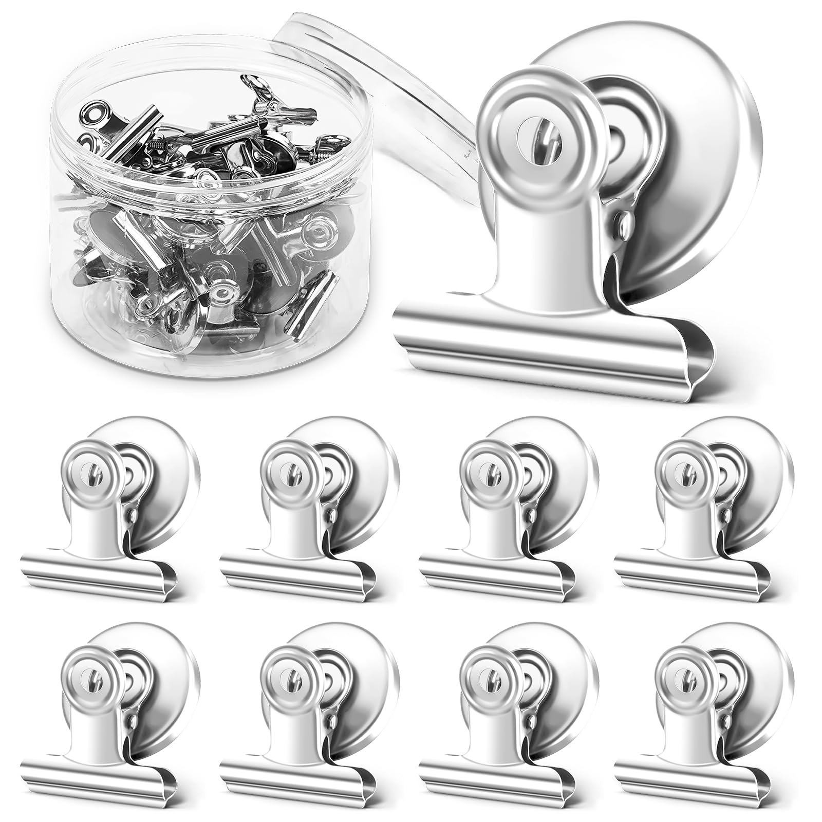 Magnetic Clips, 12 Pcs Strong Refrigerator Magnets Clips, Whiteboard ...