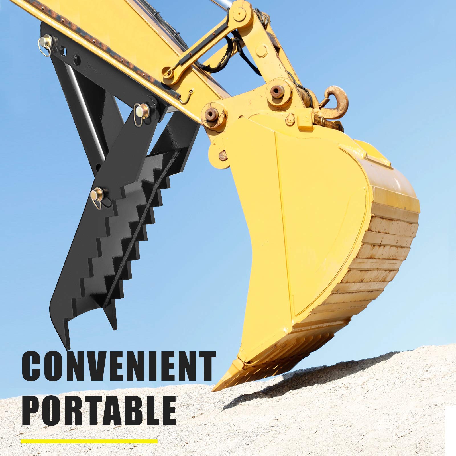 Mophorn 24" Backhoe Thumb, 1/2" Steel Thickness Heavy Duty Excavator ...