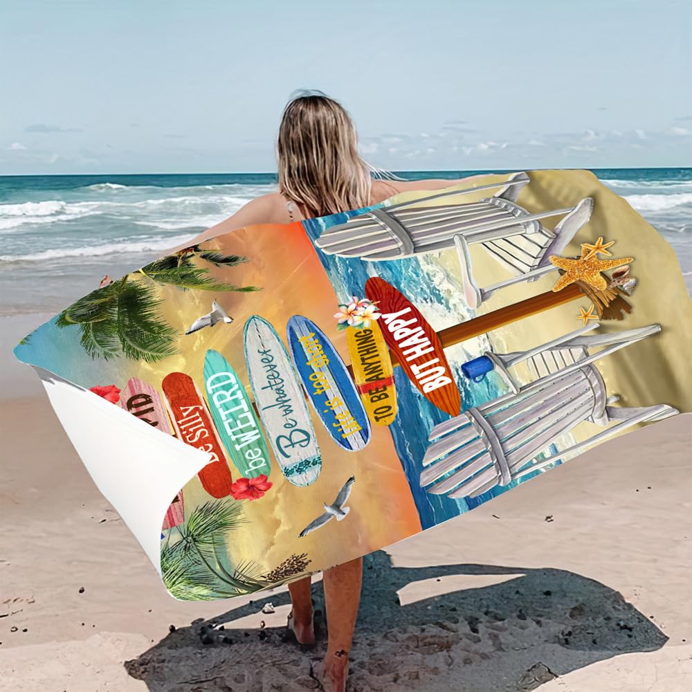 Amazon.com: Jhdstore Quick Dry Microfiber Beach Towel Terry Camping ...