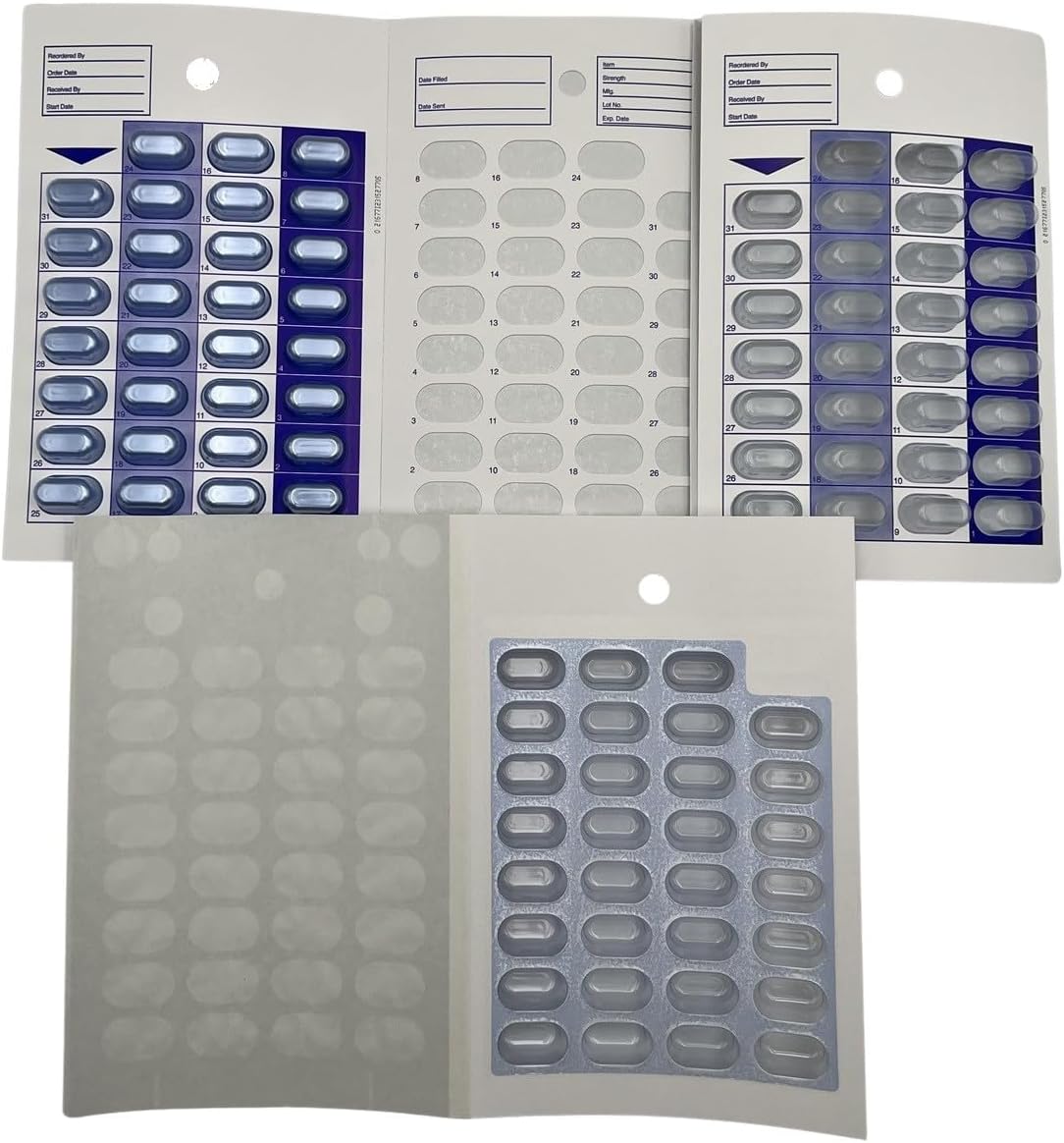 Amazon.com: Monthly Pill Organizer Cold Seal Medication Blister Cards ...