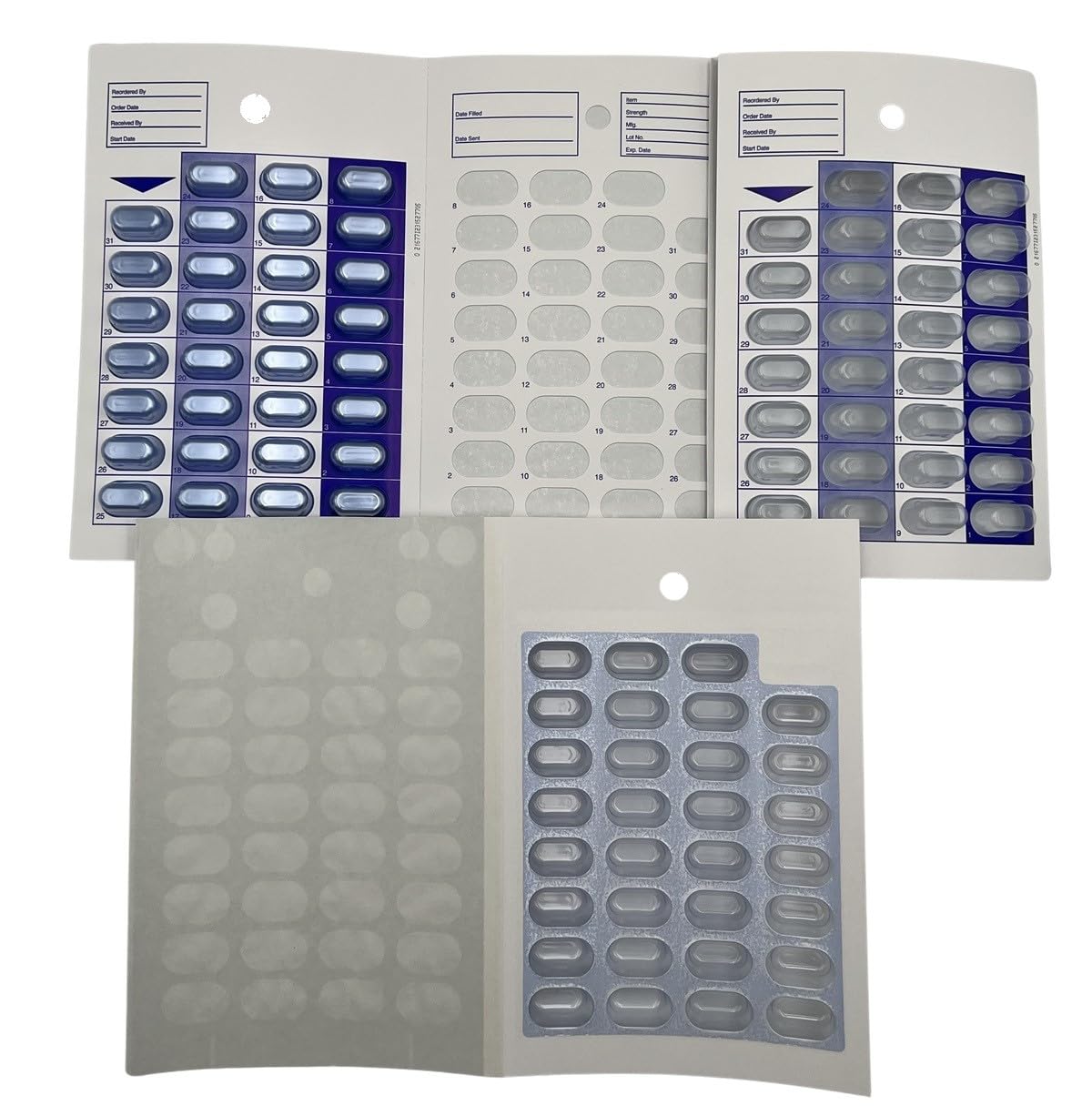 Amazon.com: 31 Day Monthly Cold Seal Medication Pill Blister Cards ...